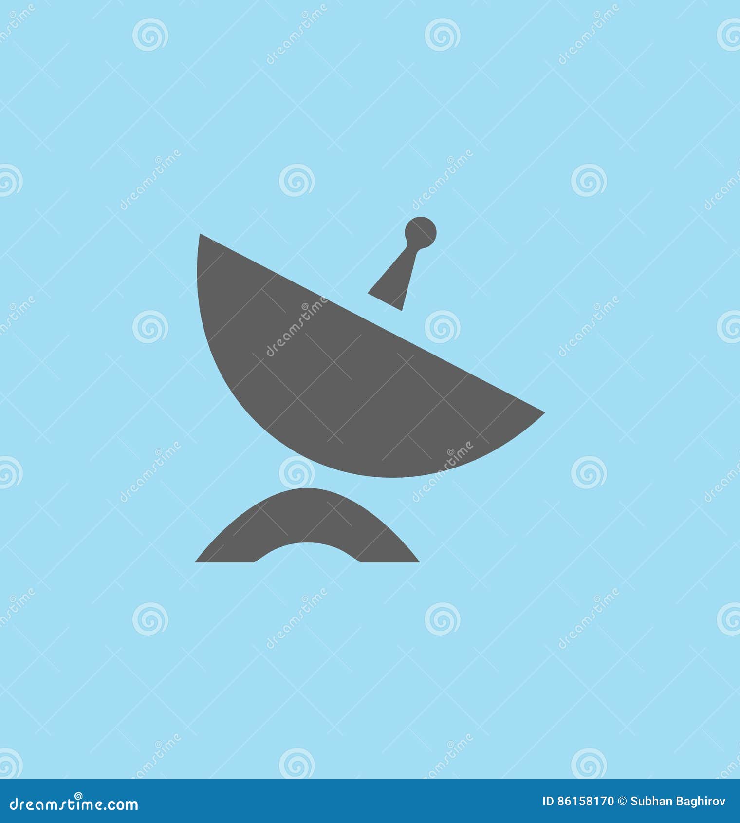 Satellite Signal Dish Receiver. Stock Vector - Illustration of space ...