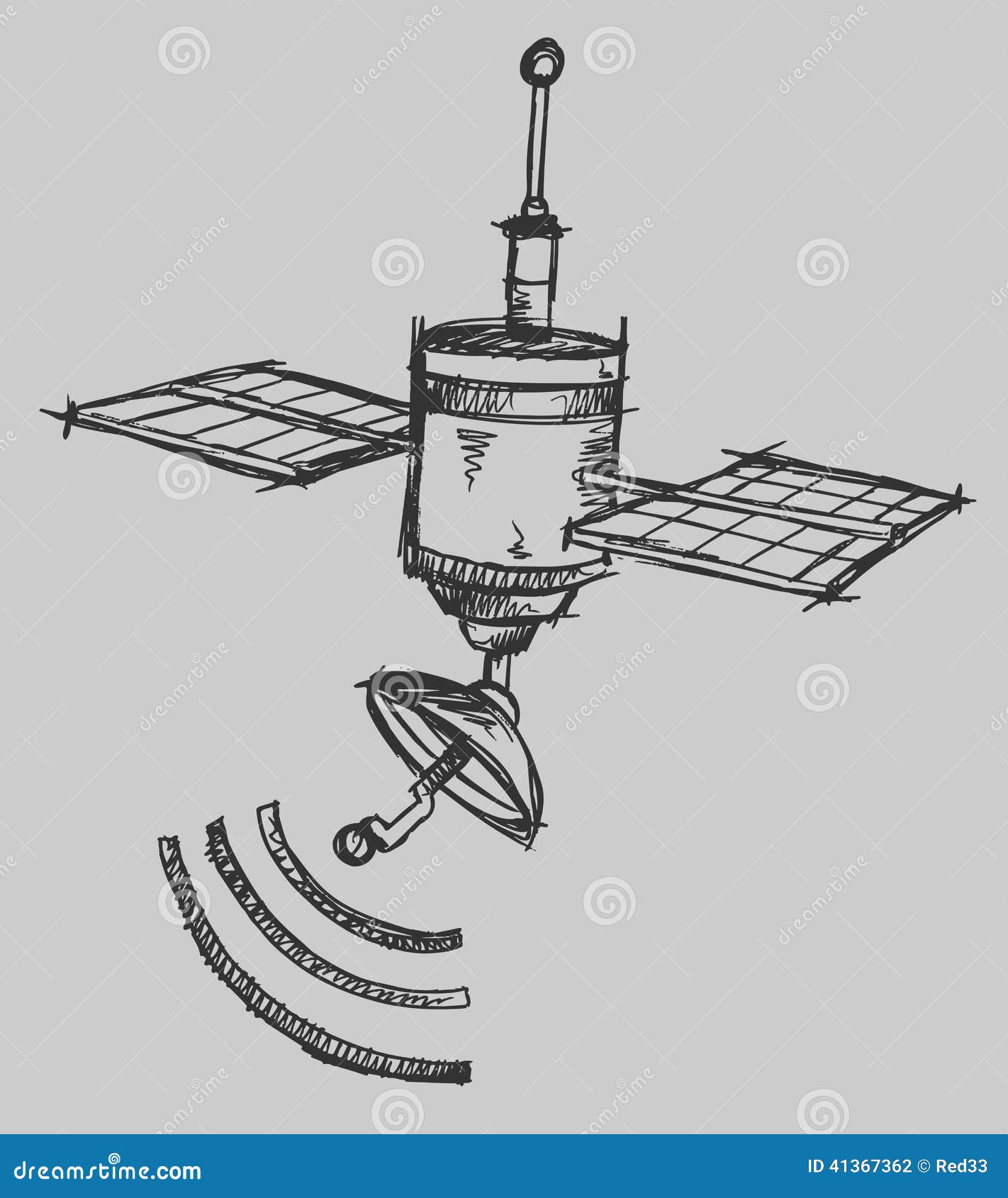 Satellite Drawing Clip Art