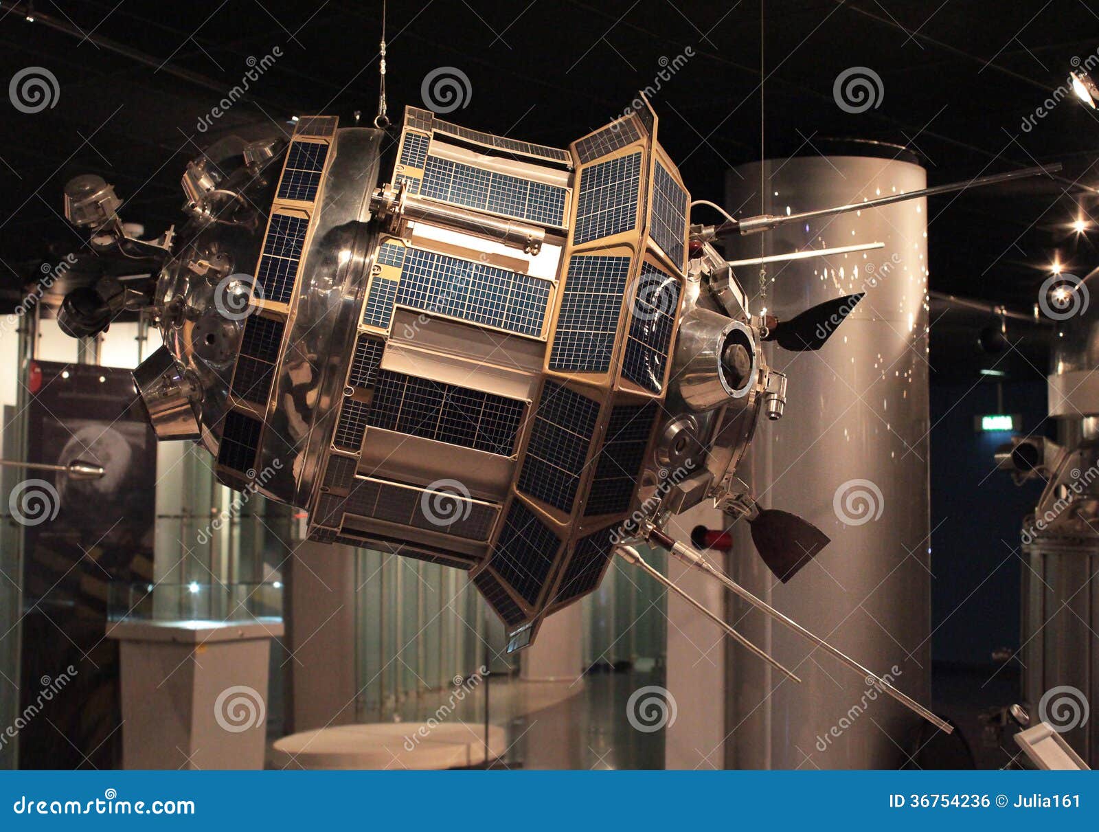 Satellite in Space Museum editorial photo. Image of exploration - 36754236