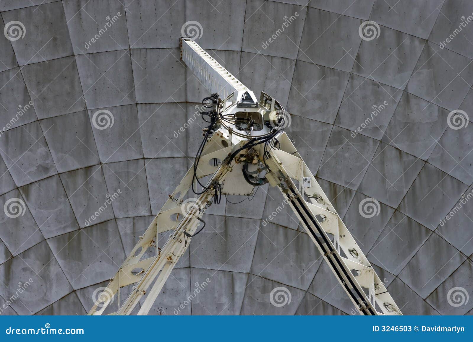 Satellite Station Support Arm Stock Image - Image of white, underneath ...