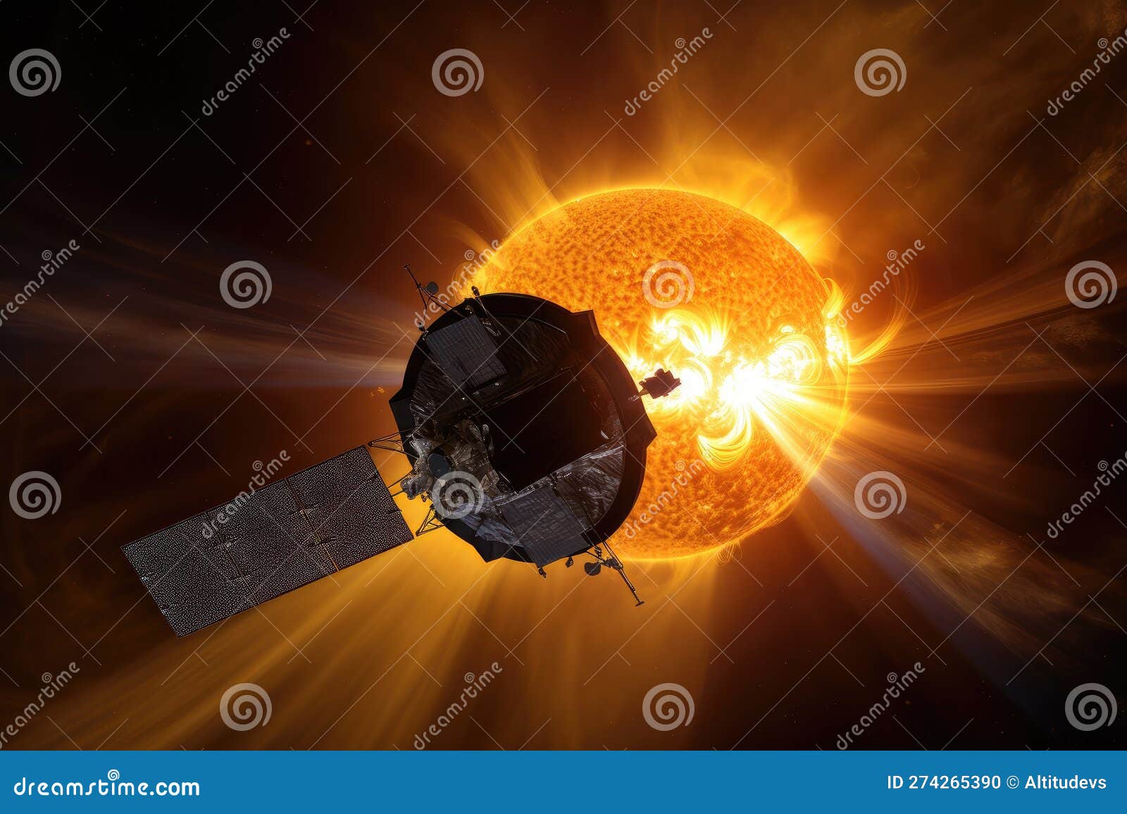 A Satellite, Surrounded by Flares and Storms, in Full View of the Sun ...