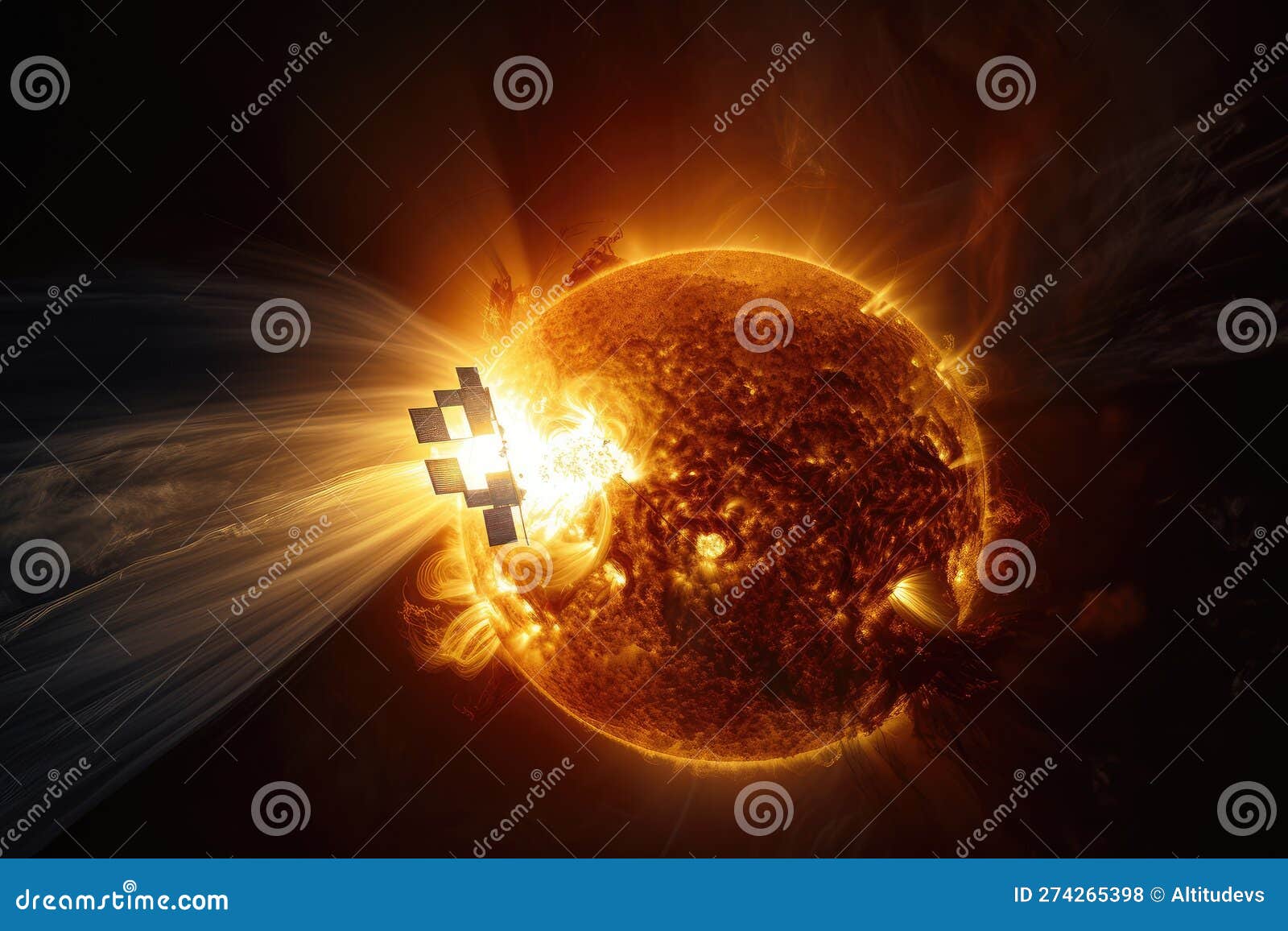 A Satellite, Surrounded by Flares and Storms, in Full View of the Sun ...