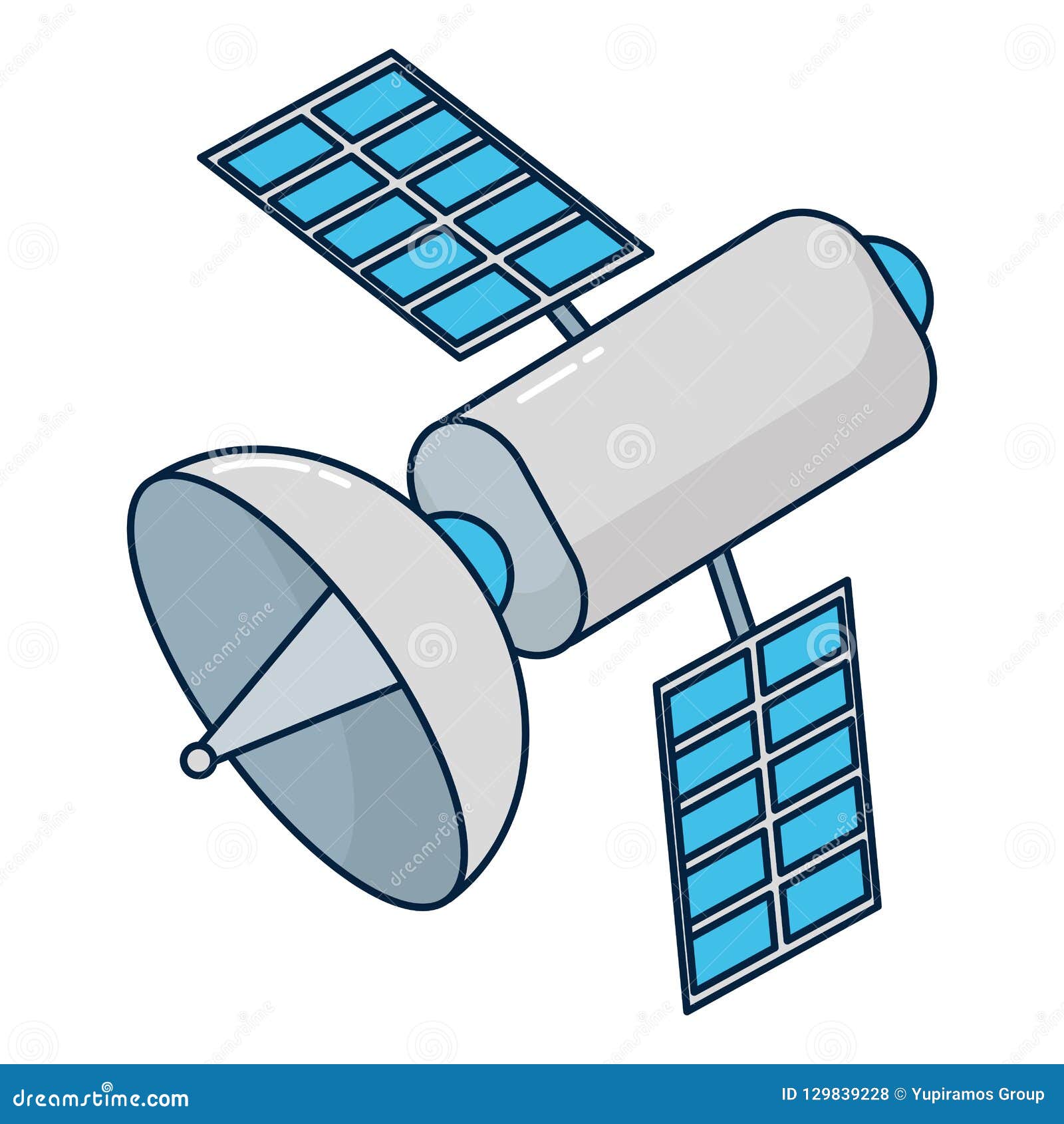 Satellite Technology Cartoon Stock Vector - Illustration of abstract ...