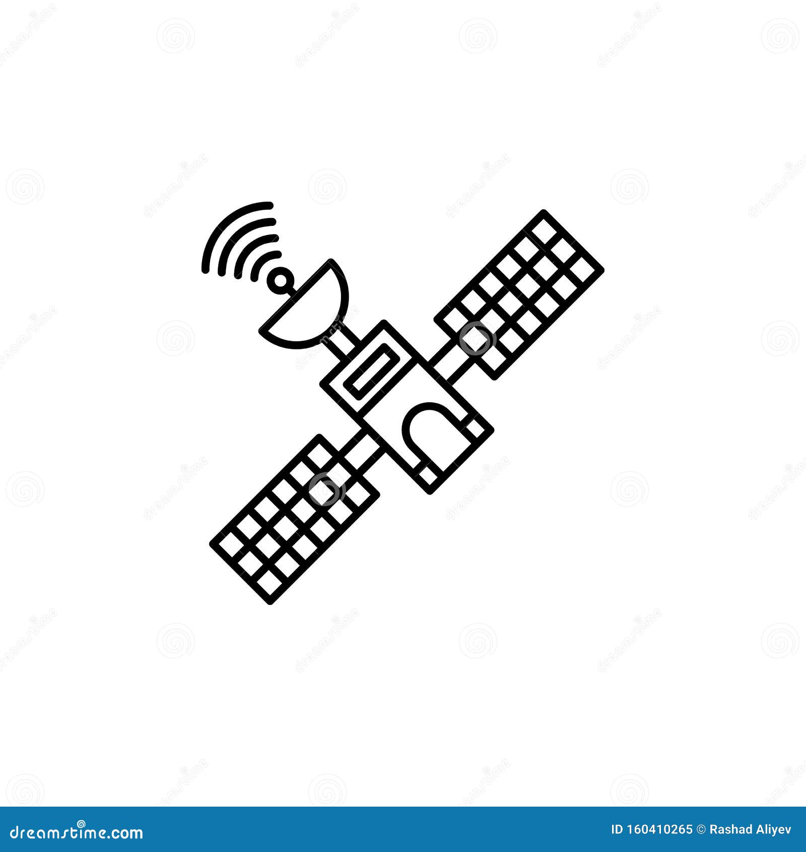 Satellite Technology Icon. Element of Satellite Thin Line Icon Stock ...