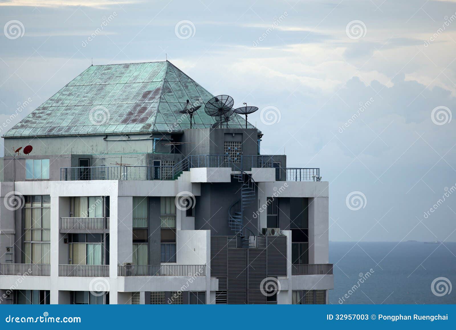 Satellite on Top stock image. Image of telescope, dish - 32957003