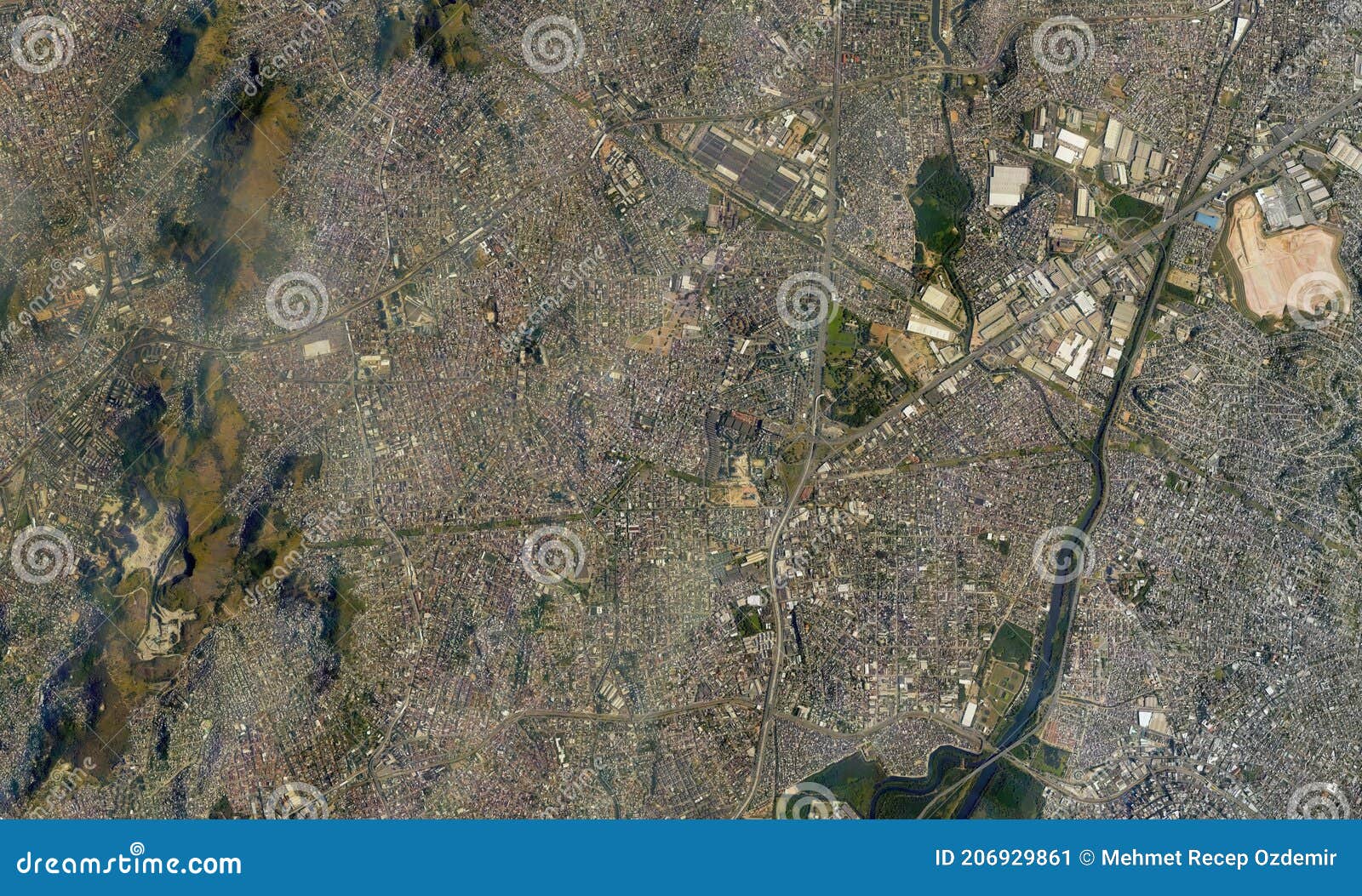 Satellite Top View Texture Over Brasil Stock Image - Image of aerial ...