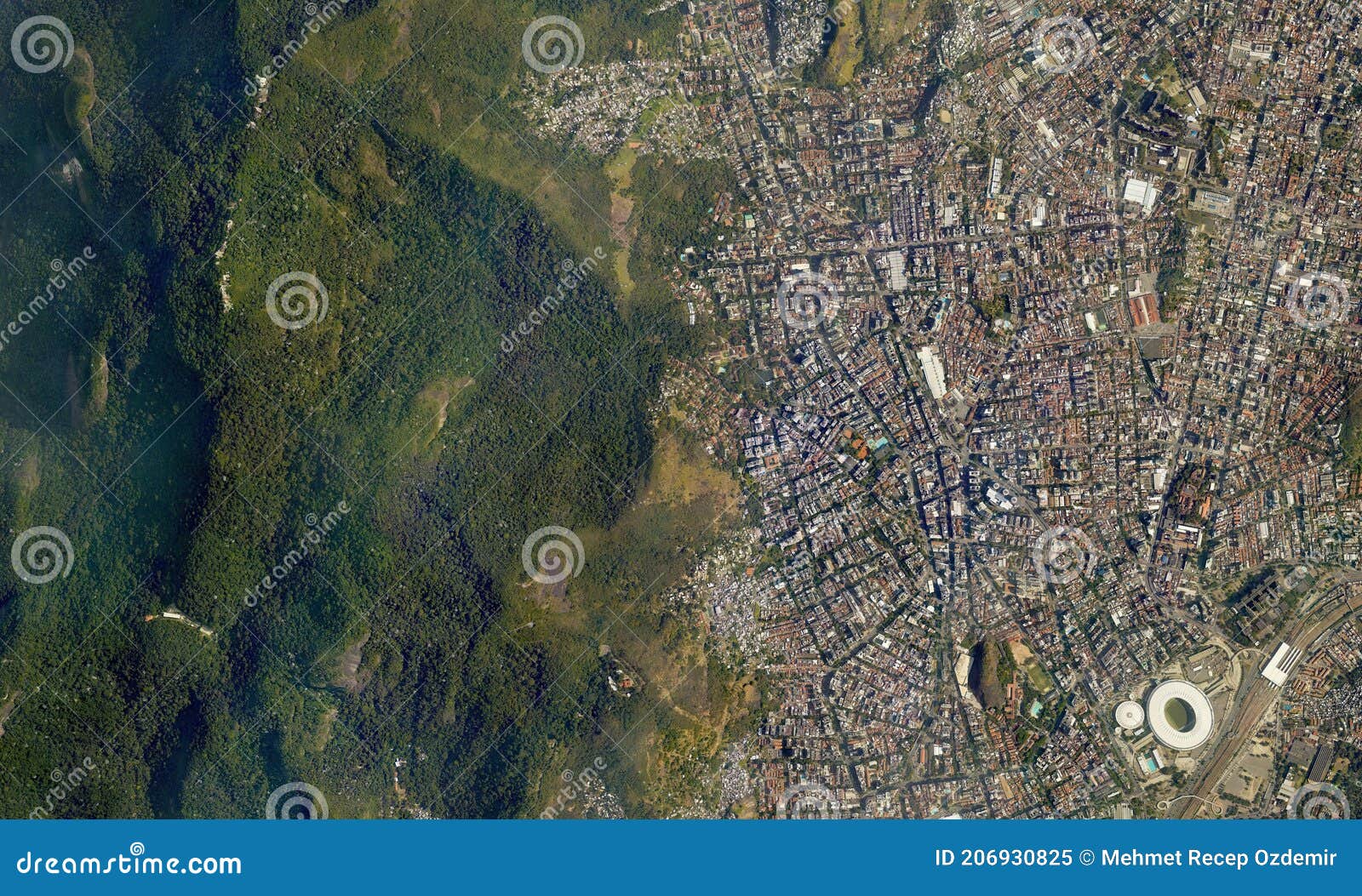 Satellite Top View Texture Over Brasil Stock Image - Image of land ...