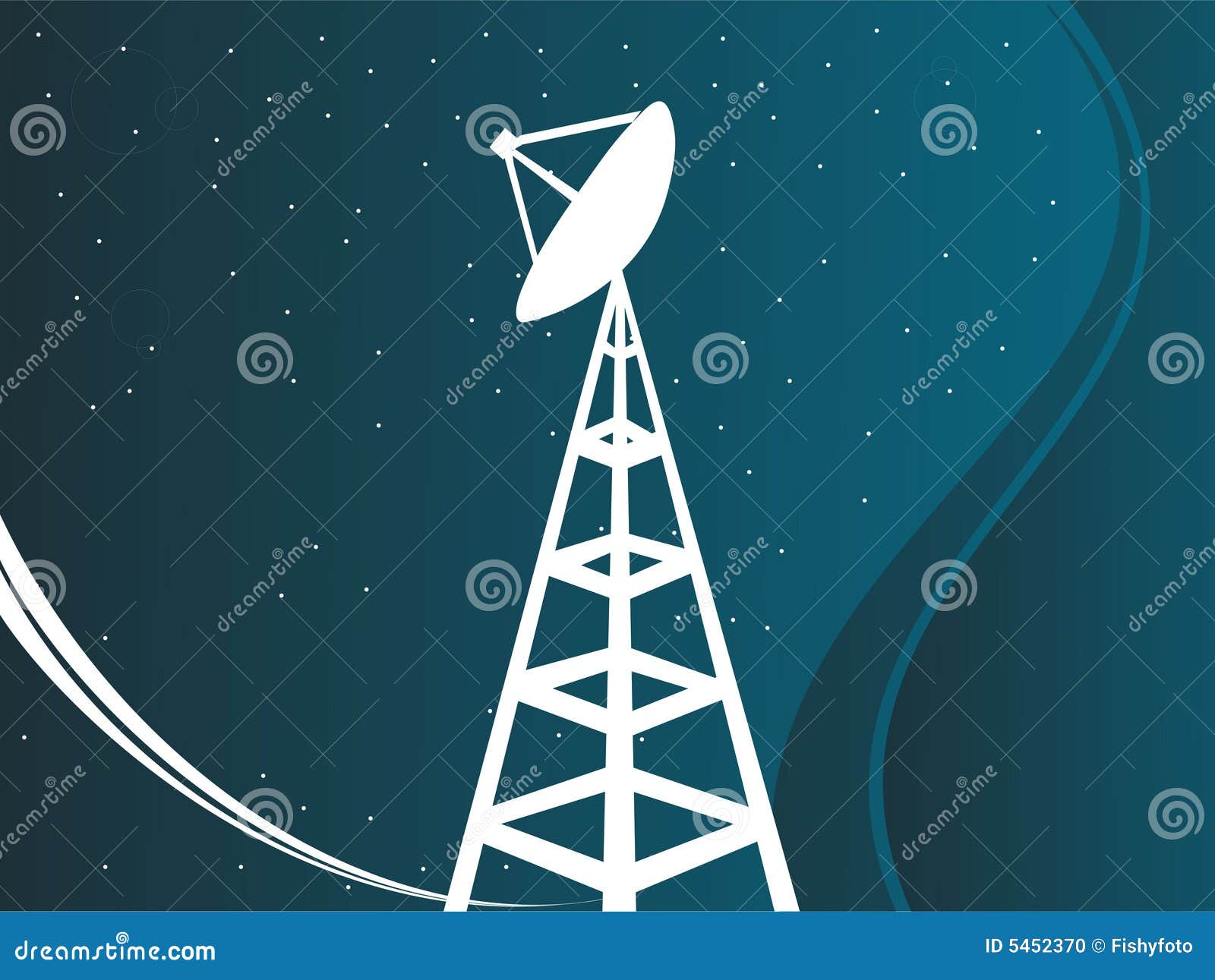 Satellite tower stock illustration. Illustration of information - 5452370