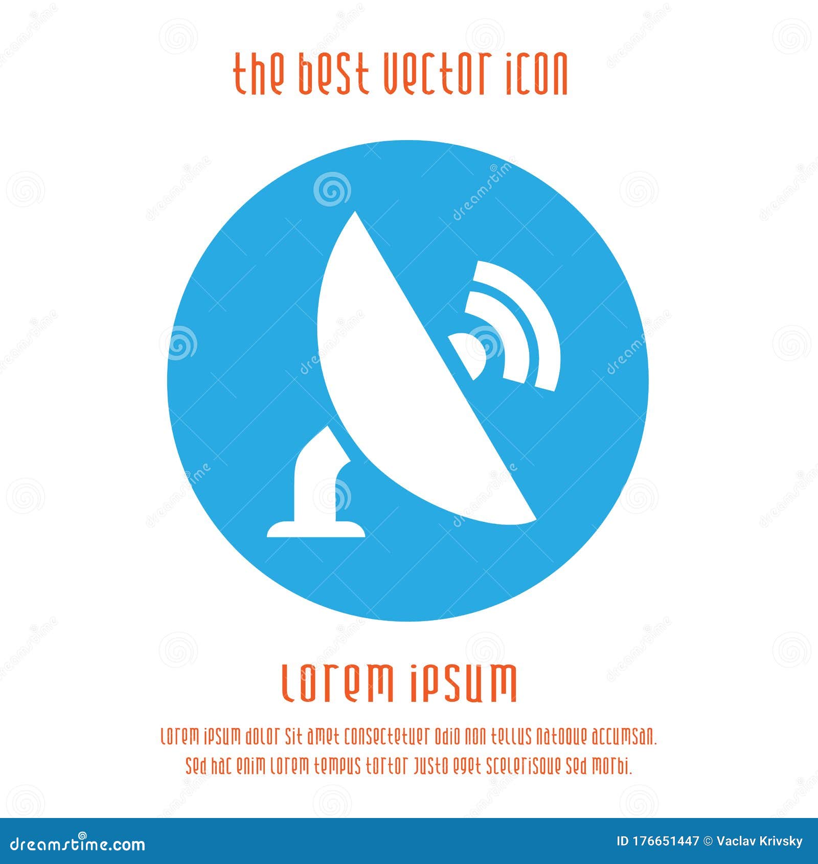 Satellite Tv Vector Icon. Simple Isolated Vector EPS 10 Stock Vector ...