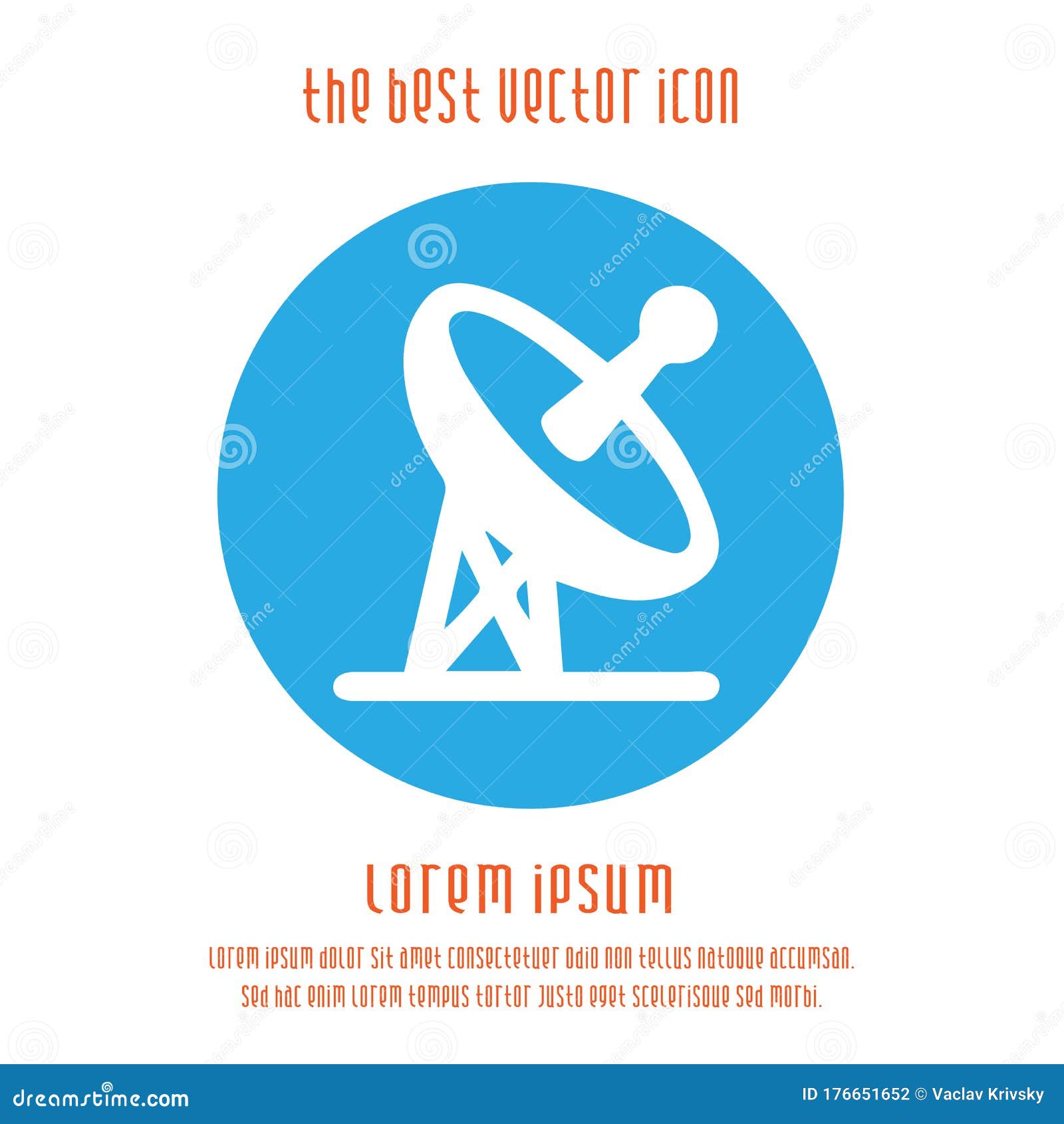 Satellite Tv Vector Icon. Simple Isolated Vector EPS 10 Stock Vector ...