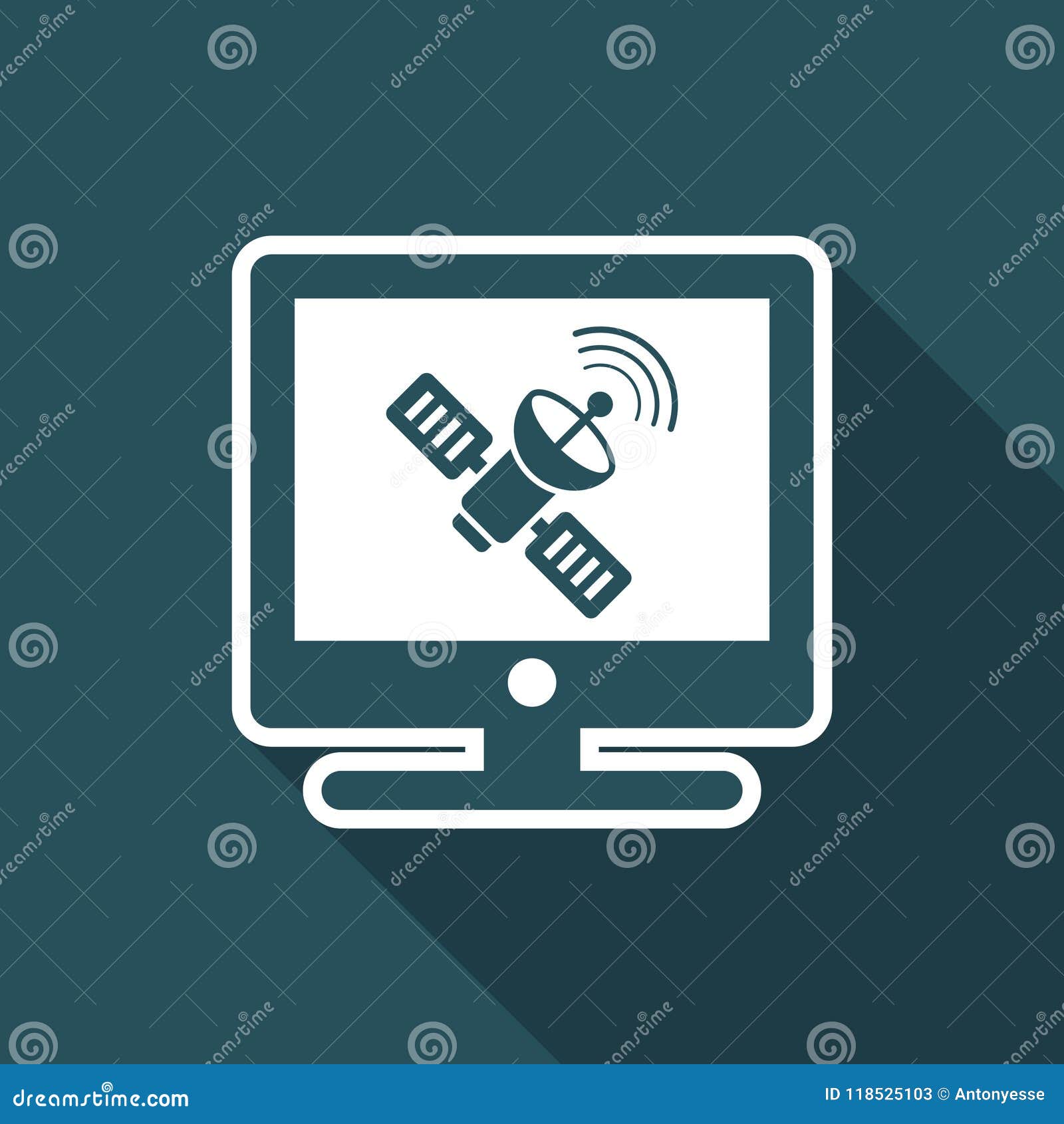 Satellite Tv - Vector Web Icon Stock Vector - Illustration of radio ...