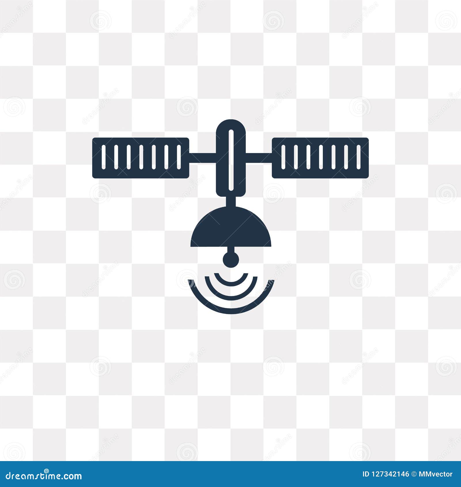 Satellite Vector Icon Isolated on Transparent Background, Satellite ...