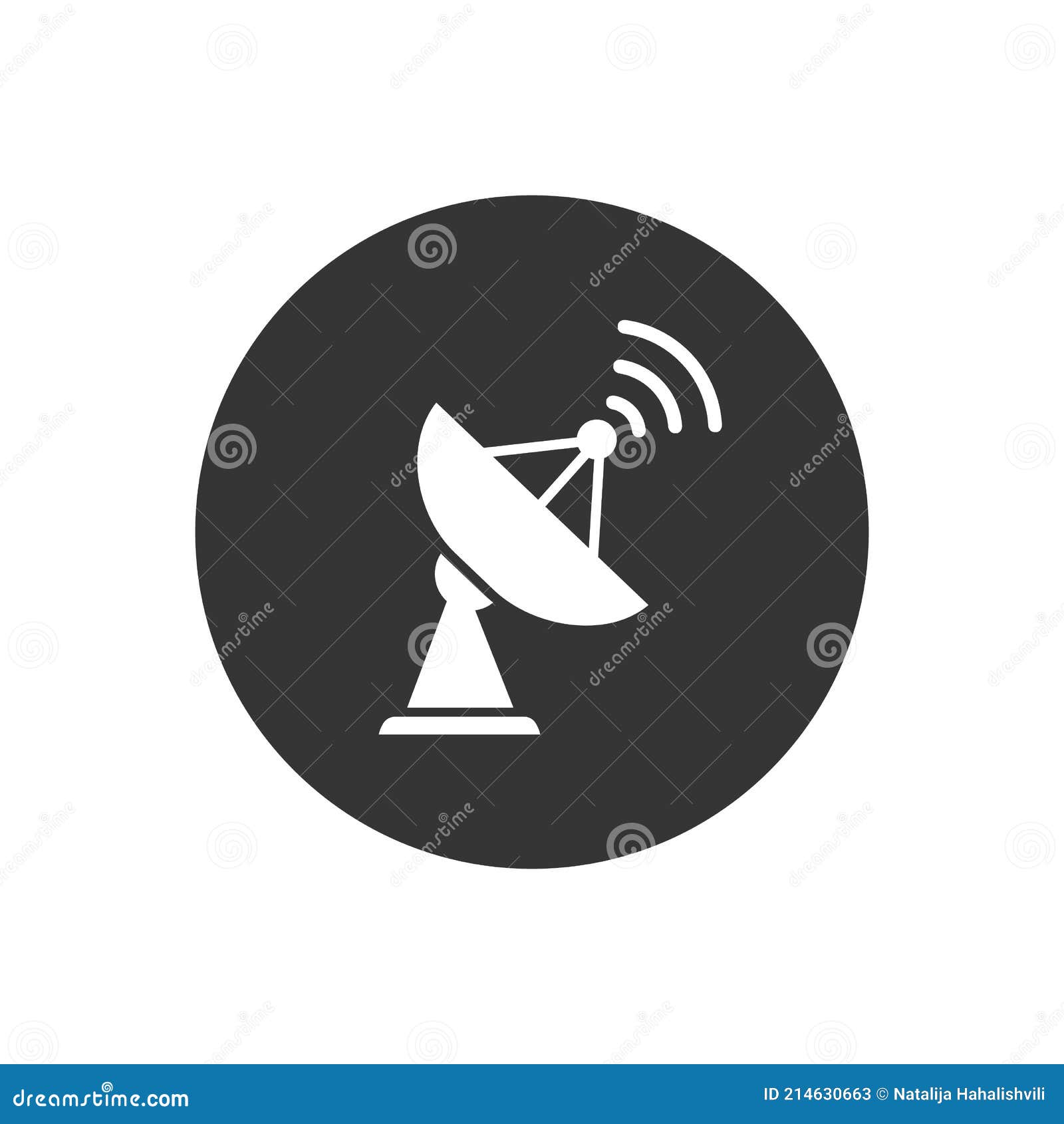 Satellite Vector White Icon Wireless Satellite Icon Sign Stock Vector ...