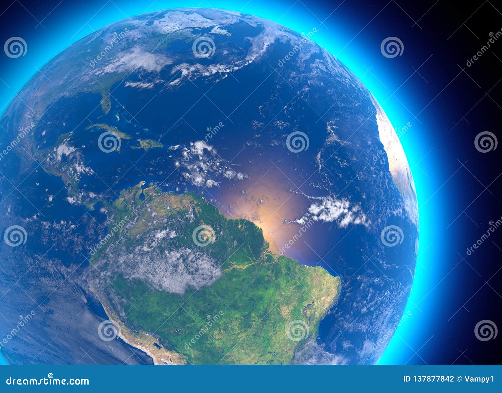 Satellite View Of The Amazon, Map, States Of South America, Reliefs And ...