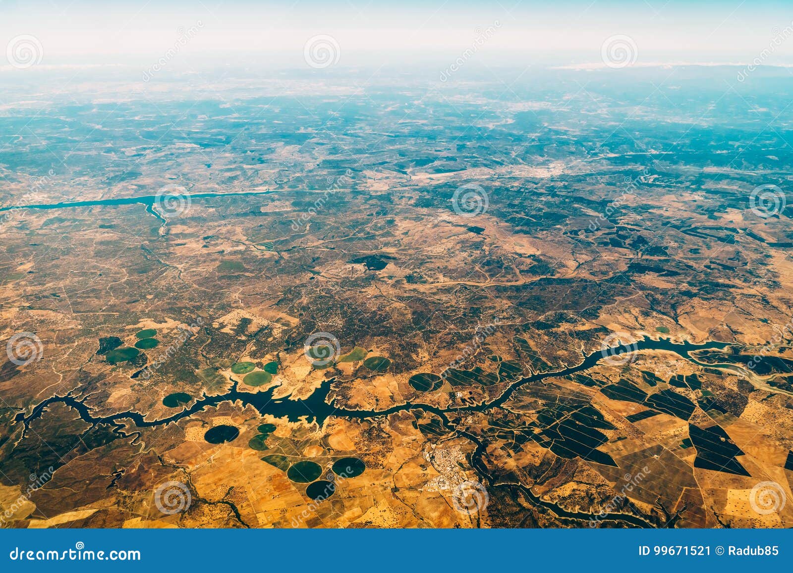 Satellite View of Earth Horizon Stock Image - Image of distant ...