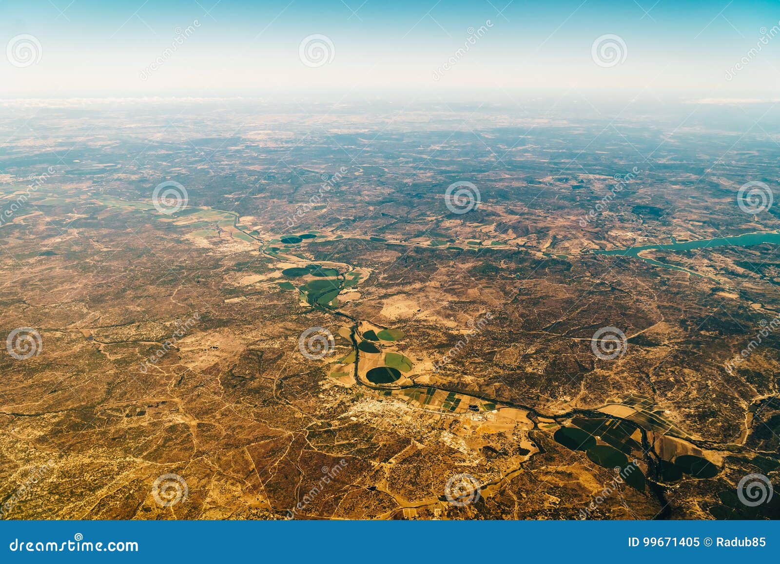 Satellite View of Earth Horizon Stock Image - Image of meteorology ...