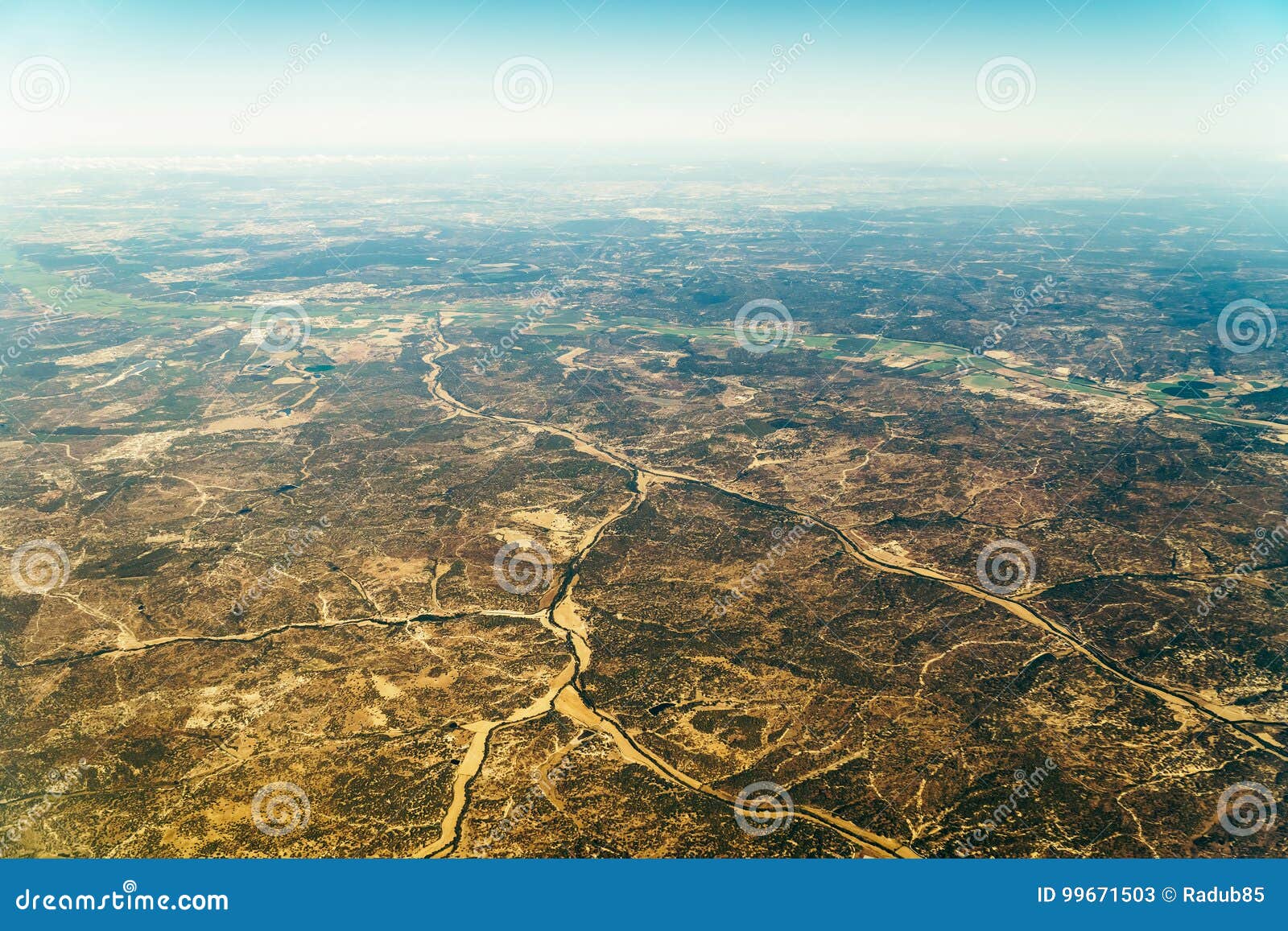 Satellite View of Earth Horizon Stock Image - Image of flight, clouds ...