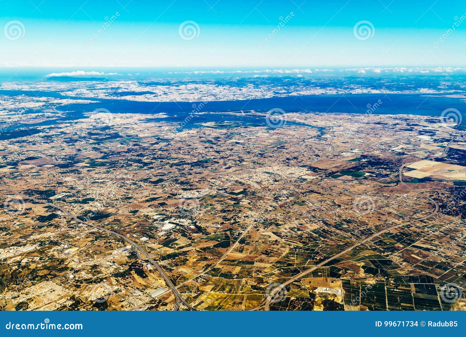 Satellite View of Earth Horizon Stock Photo - Image of layer, drone ...
