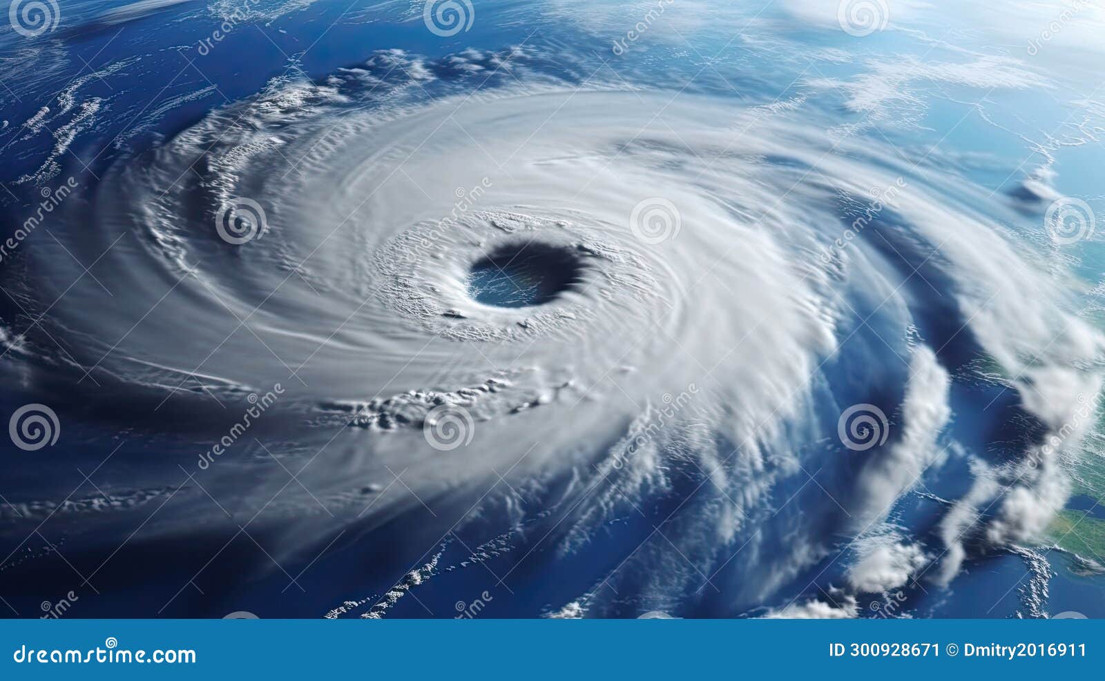 Satellite View of the Formation and Movement of a Huge Cyclone Above ...