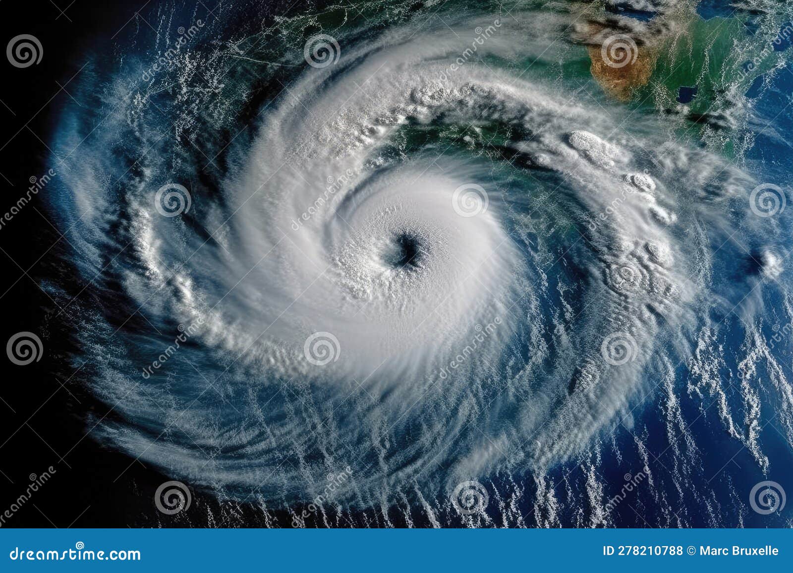 Satellite View of a Hurricane - AI Generated Stock Illustration ...