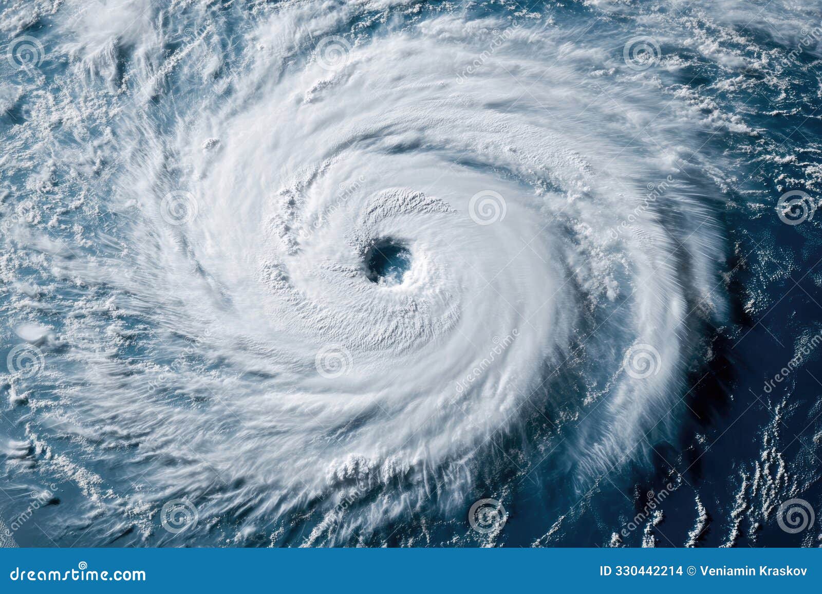 A Satellite View of a Hurricane Stock Illustration - Illustration of ...