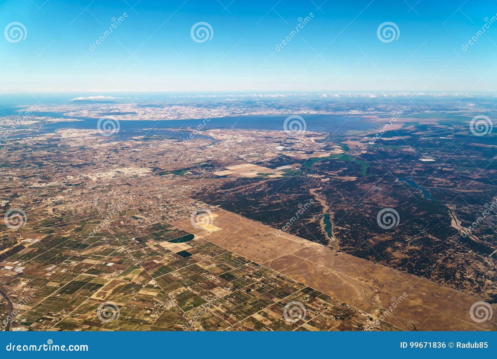 Satellite View of Earth Horizon Stock Photo - Image of ground, distant ...
