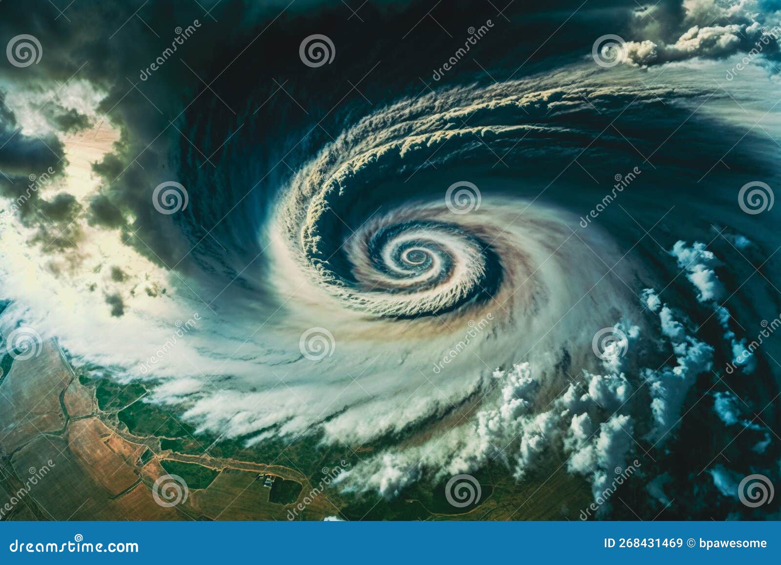 Roaring Tornado Tears Trees Out Of The Ground, A Tree Flies Against A ...