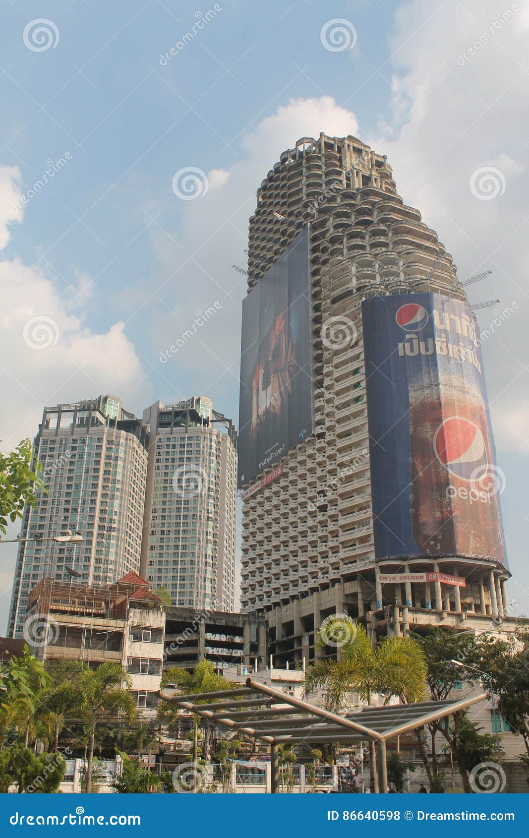 Sathorn Unique Tower Skyscraper, Bangkok Editorial Stock Photo - Image ...
