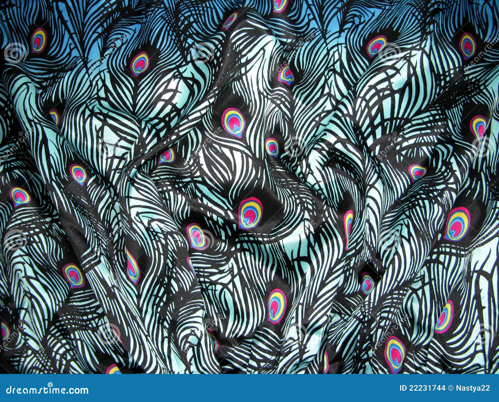 Satin Abstract Peacock Feathers Texture Background Stock Photo - Image ...