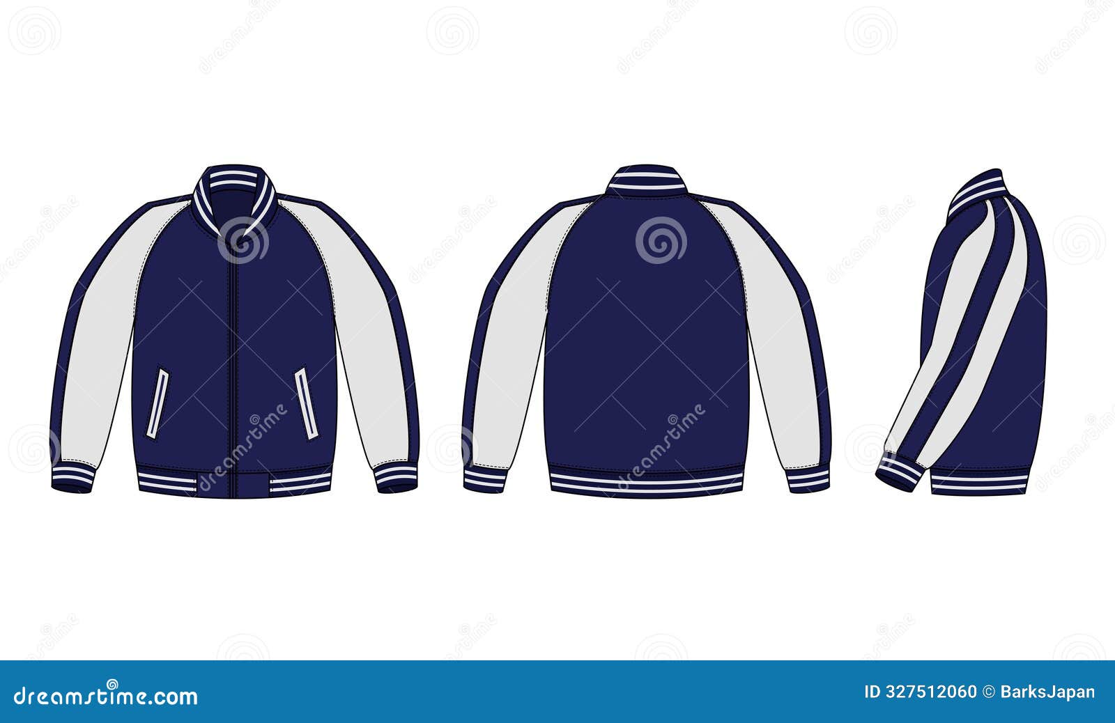 Satin Baseball Jacket ( Satin College Jacket ) Vector Template ...