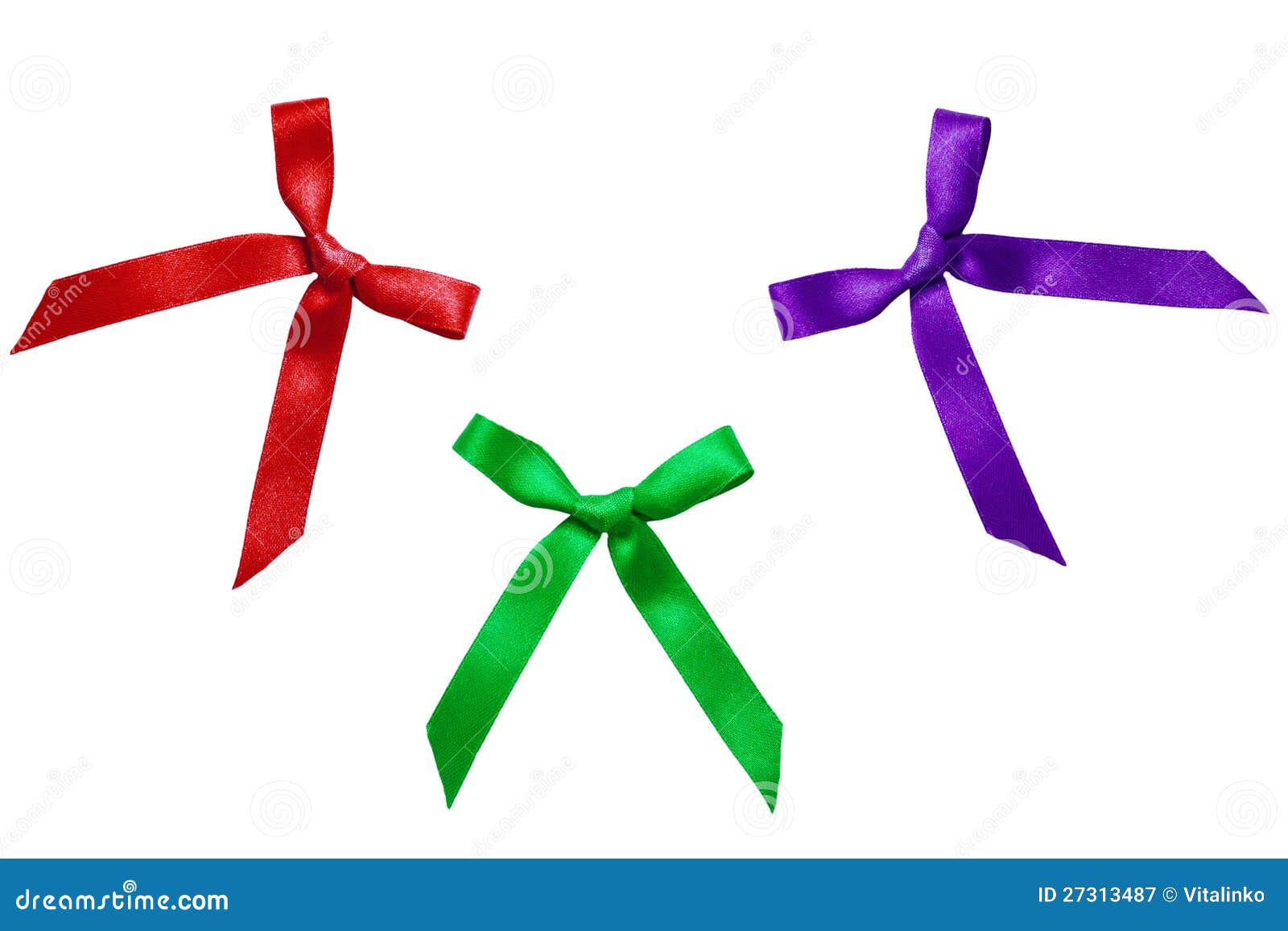 Satin Bow on a Satin Ribbon. Stock Image - Image of holiday, copy: 27313487