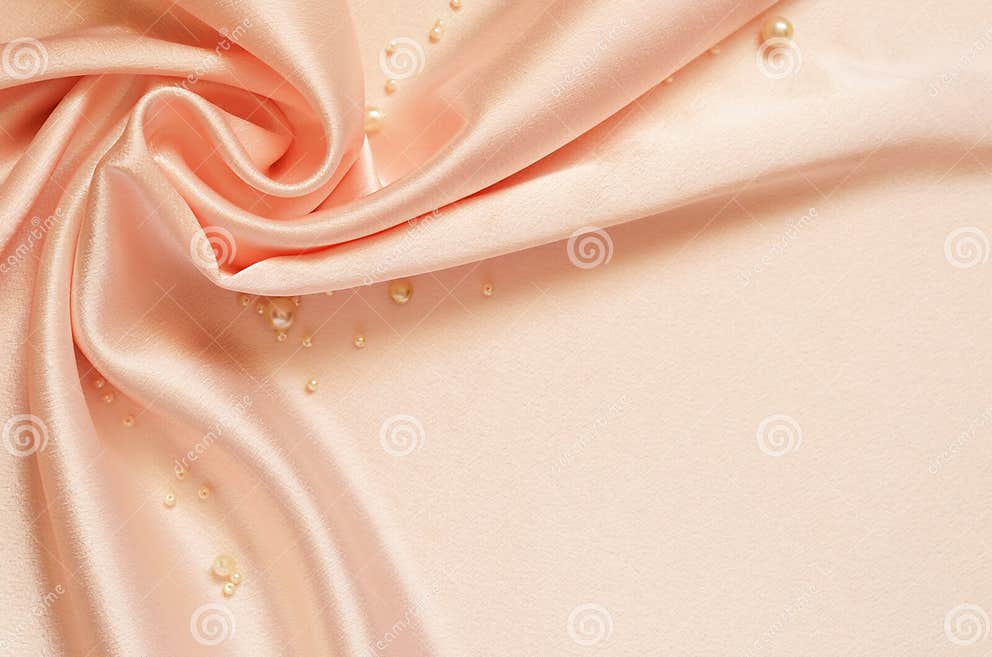 Satin drapery with pearls stock photo. Image of decoration - 29522834