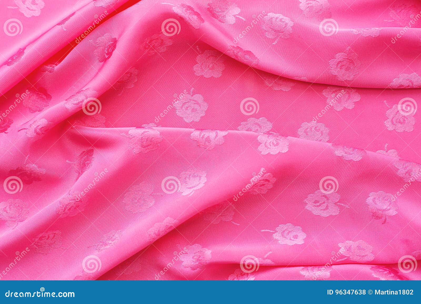 Satin Fabric Bright Pink Color is Waves Stock Photo - Image of fashion ...