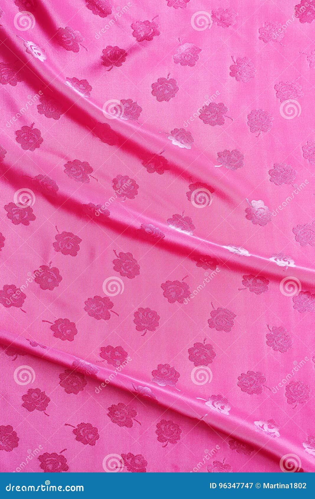 Satin Fabric Bright Pink Color is Waves Stock Image - Image of bright ...