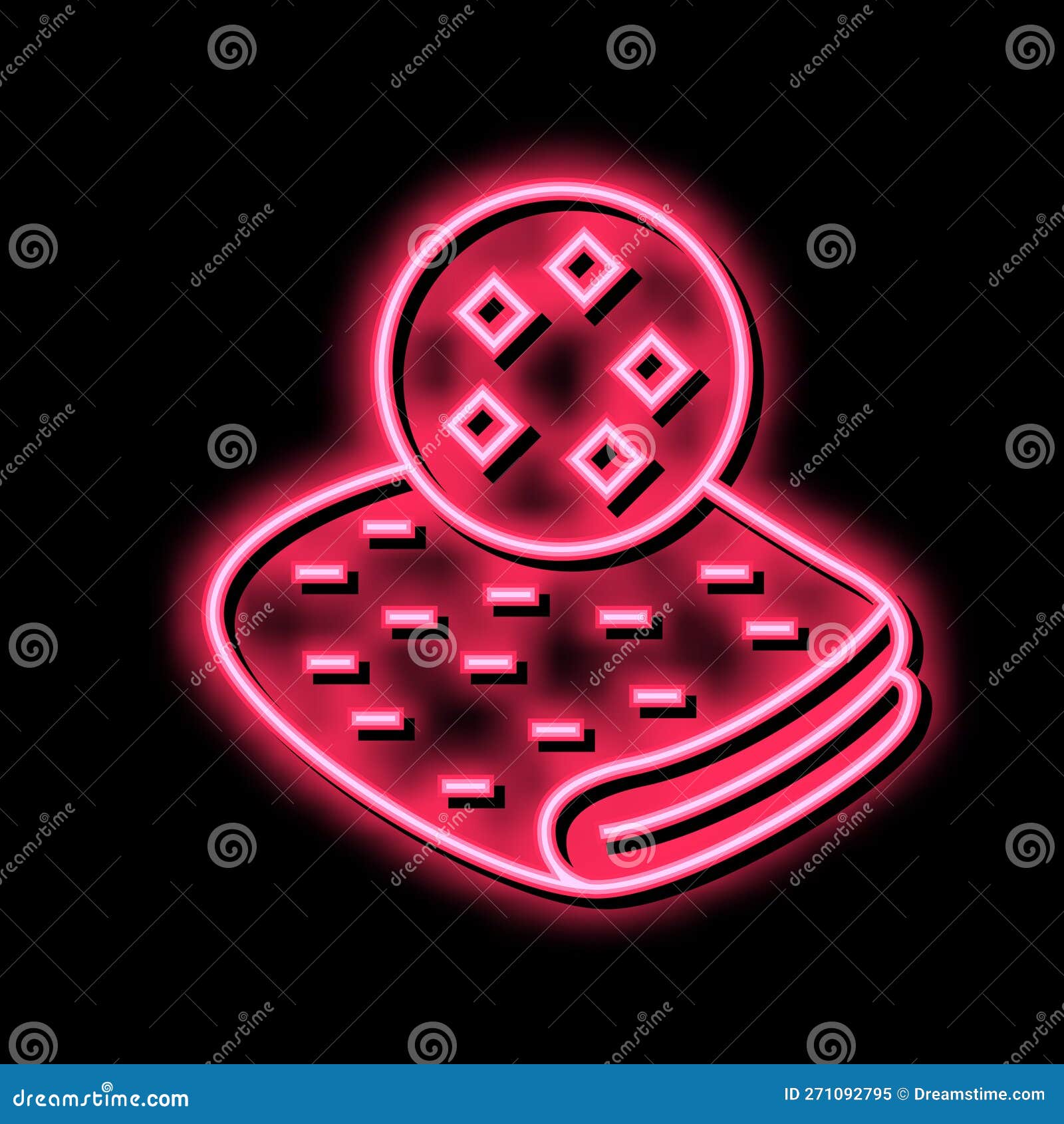 Satin Fabric Neon Glow Icon Illustration Stock Vector - Illustration of ...