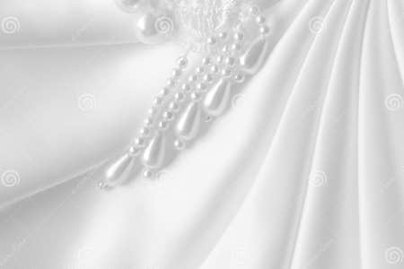 Satin and pearls stock photo. Image of textile, lace, wedding - 6059076