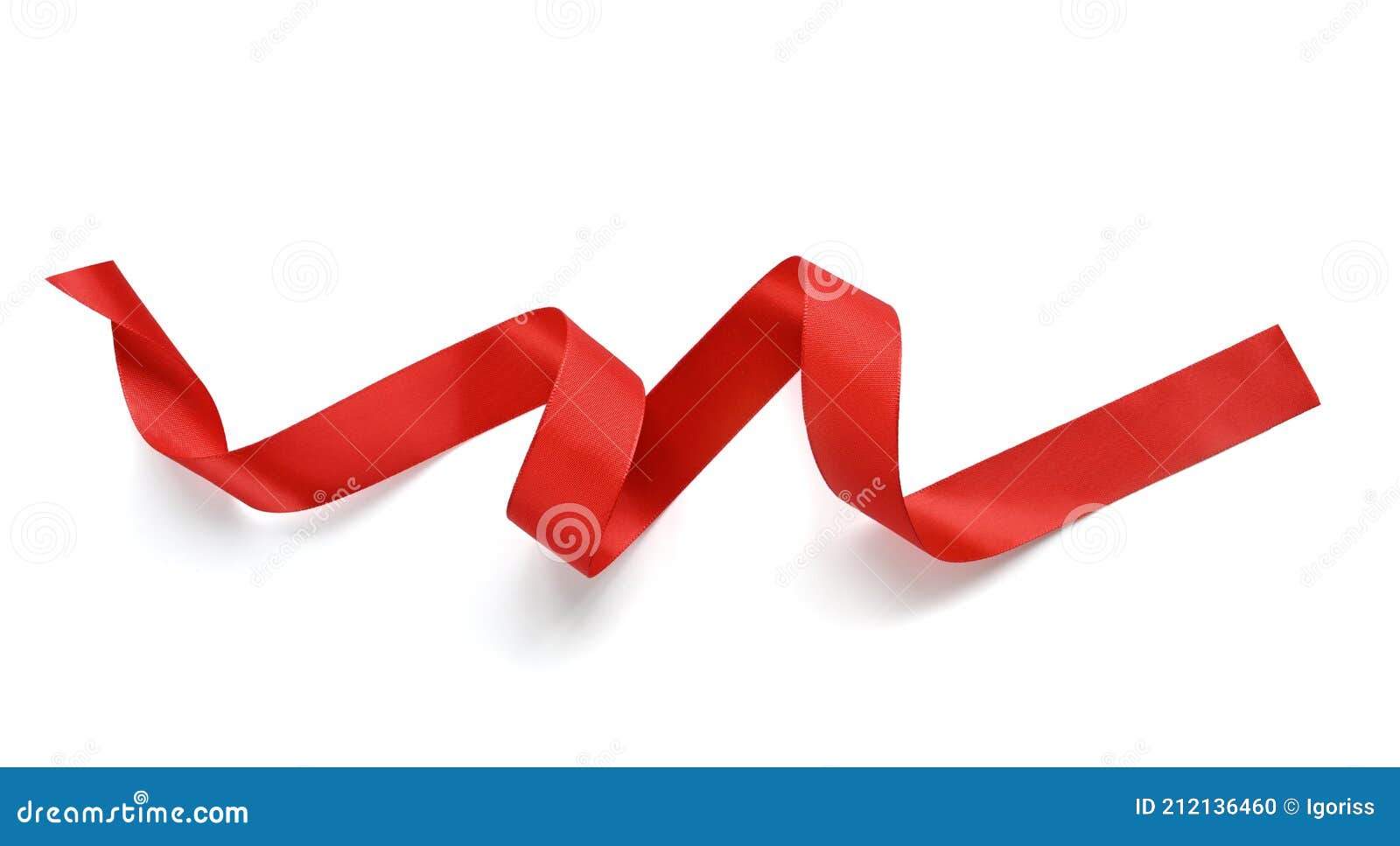 Satin Red Ribbon on a White Background Stock Photo - Image of party ...