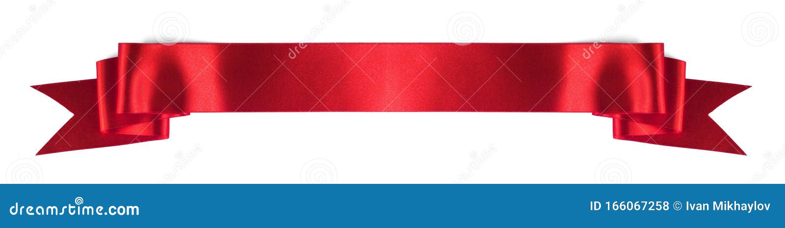 Satin Ribbon Banner on White Stock Photo - Image of flag, curve: 166067258