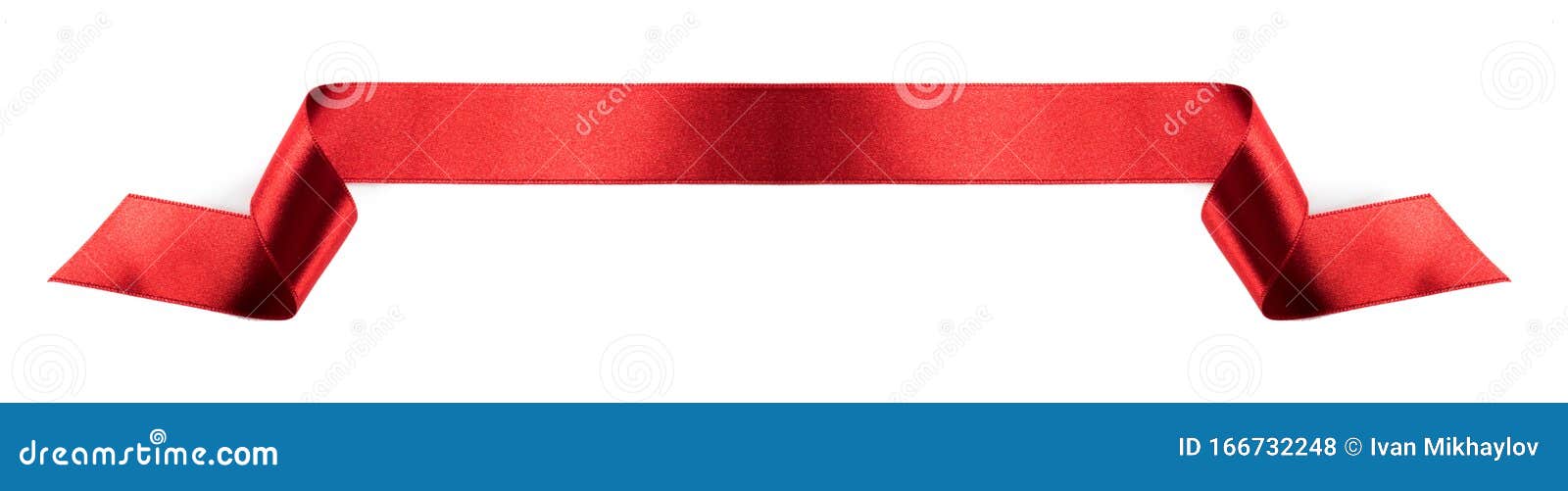 Satin Ribbon Banner on White Stock Photo - Image of quality, banner ...
