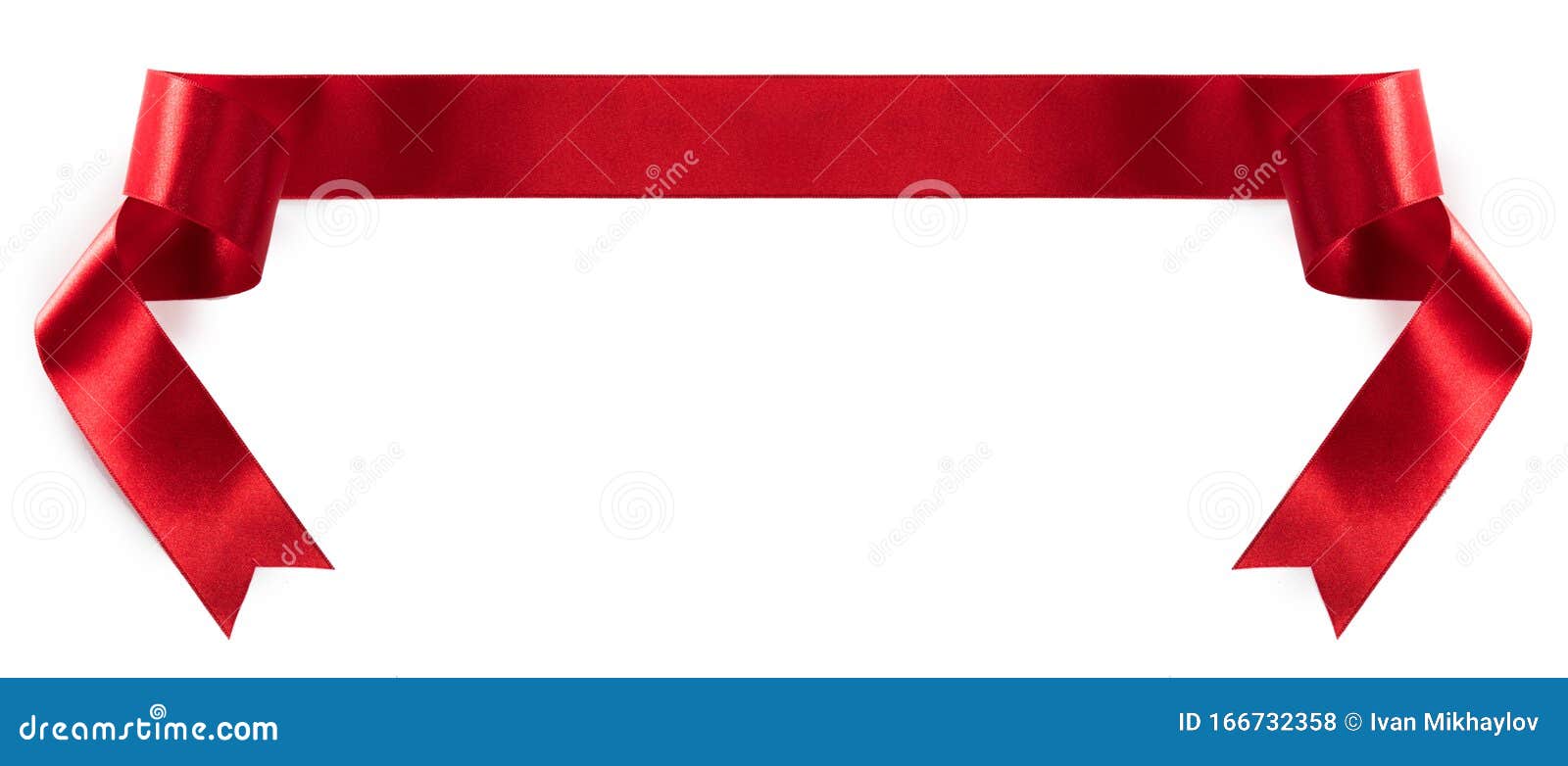 Satin Ribbon Banner on White Stock Photo - Image of flag, design: 166732358