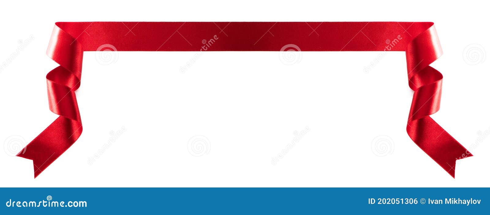 Satin Ribbon Banner on White Stock Photo - Image of background, ribbon ...