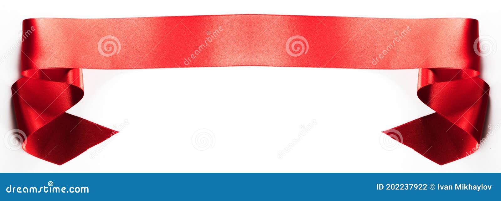 Satin Ribbon Banner on White Stock Photo - Image of ribbon, present ...