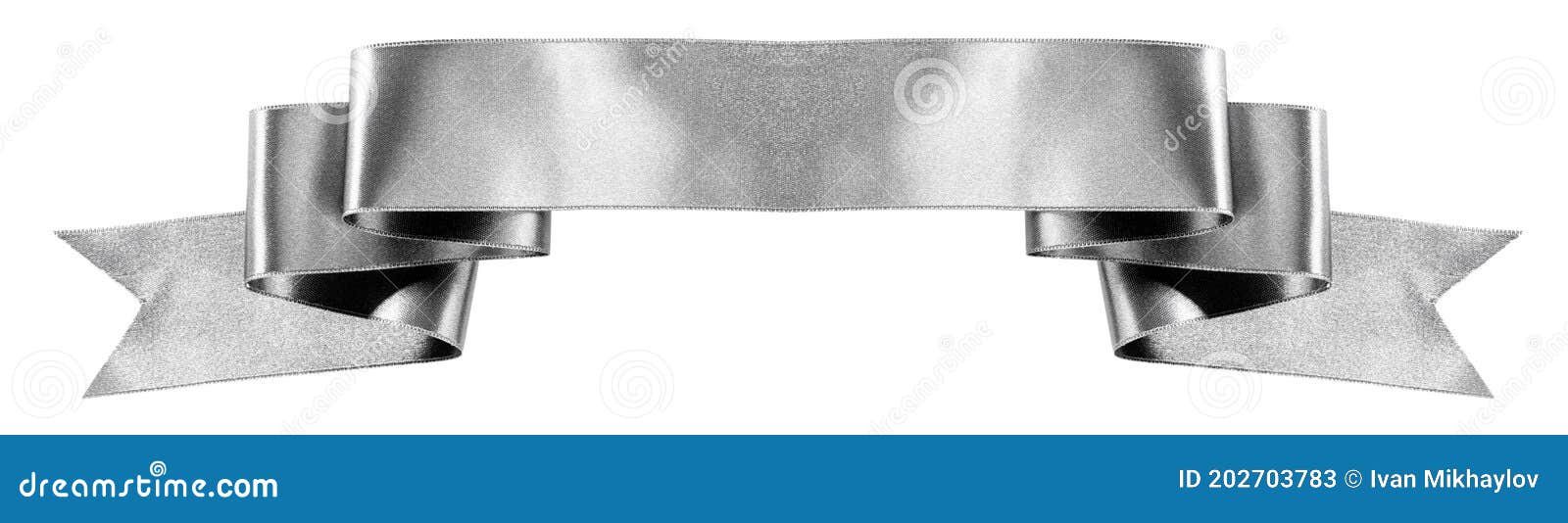 Satin Ribbon Banner on White Stock Image - Image of flowing, present ...
