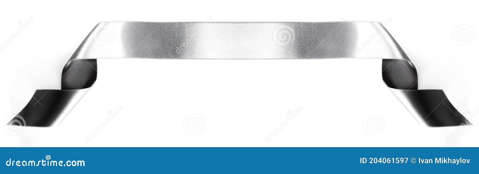 Satin Ribbon Banner on White Stock Image - Image of award, decorative ...