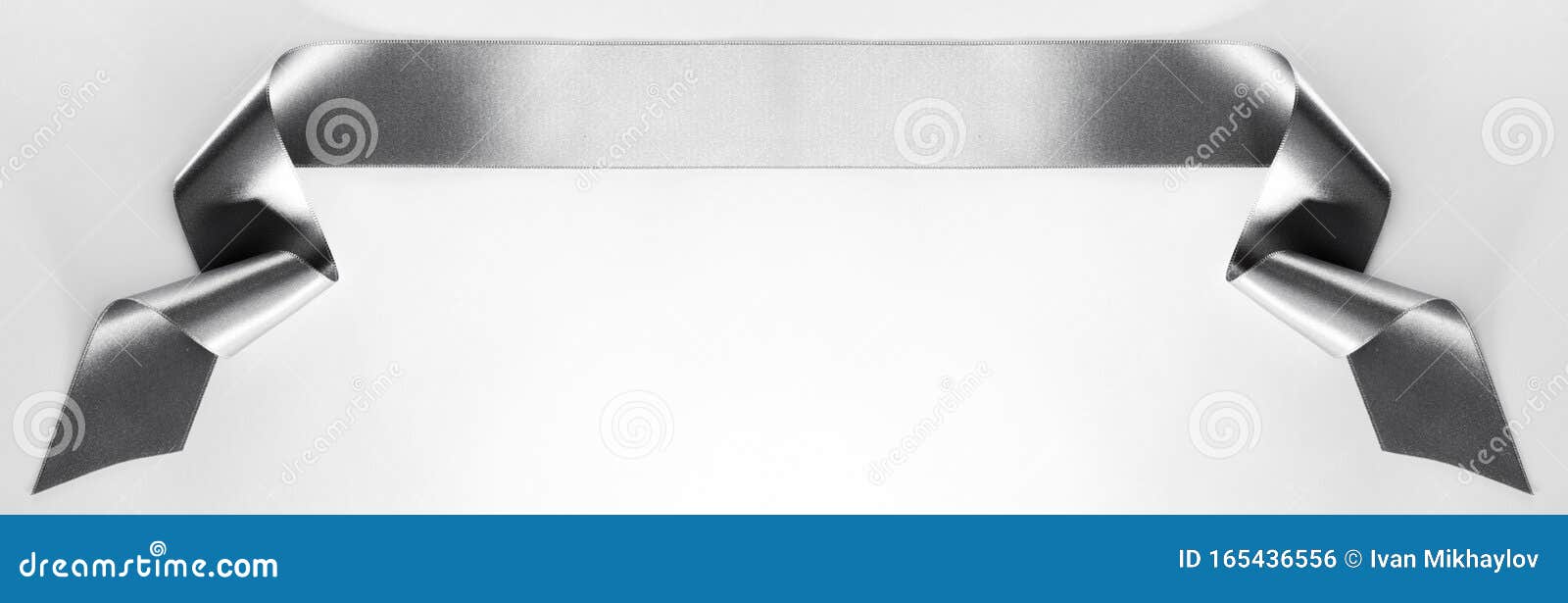 Satin Ribbon Banner on White Stock Photo - Image of placard, luxury ...