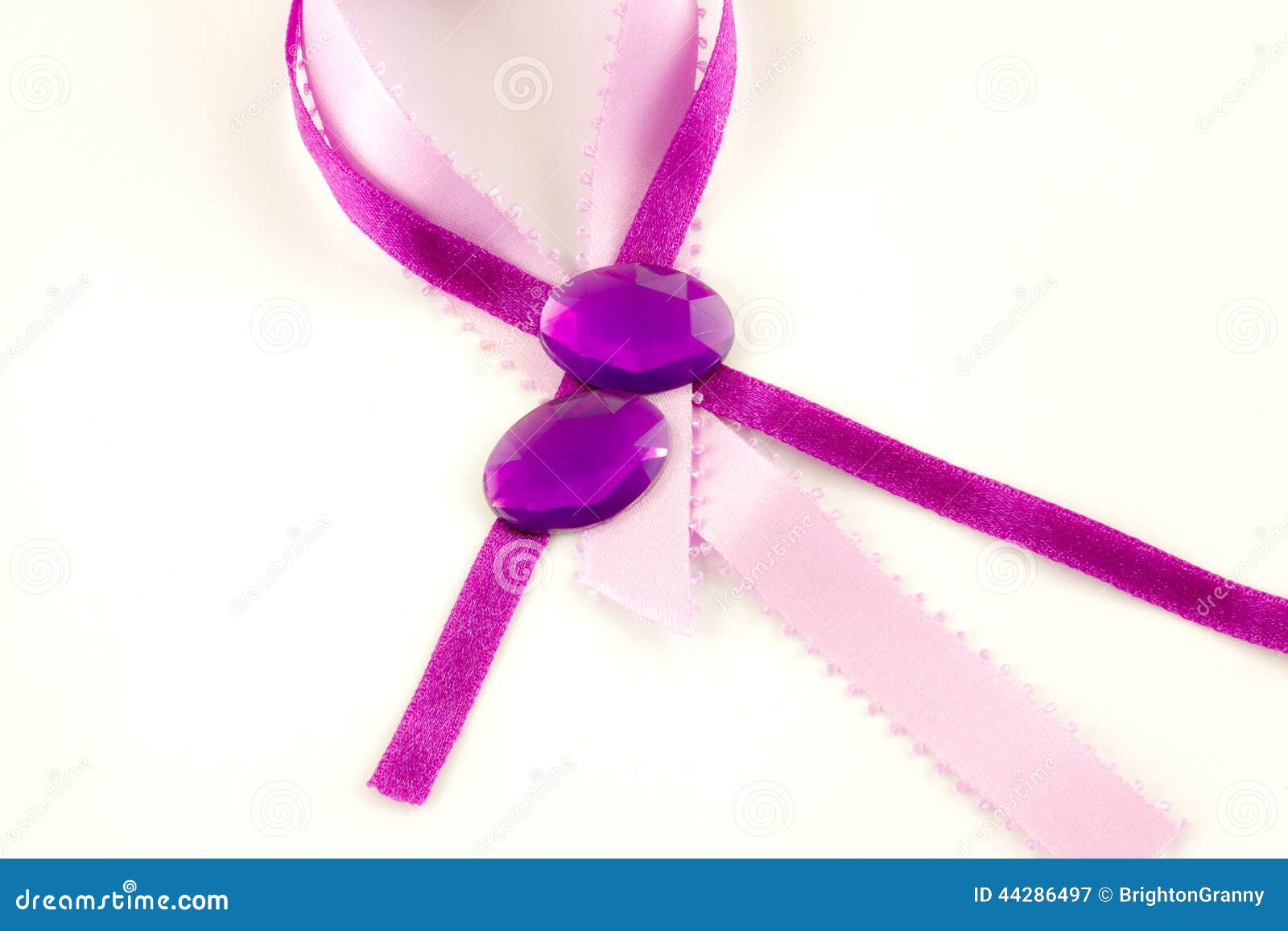 Satin Ribbons and Polished Gems Stock Image - Image of purple, jewelry ...