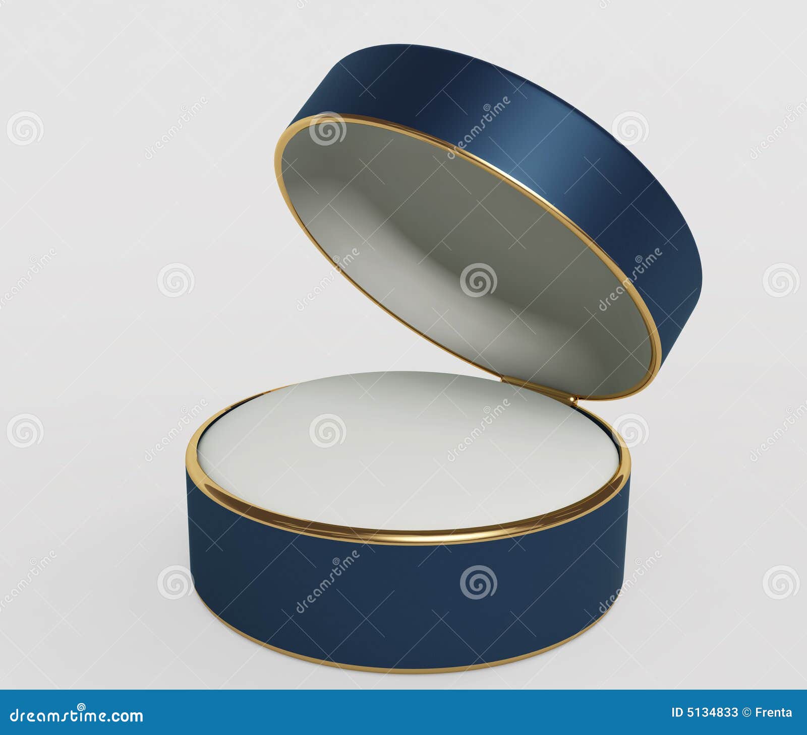 Satiny Box for Ornaments of Dark Blue Color Stock Illustration ...