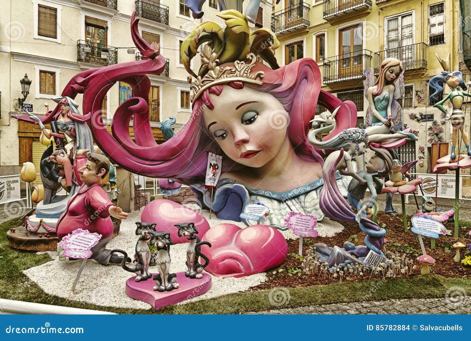 Satirical Ninots Puppets on Fallas in Valencia Editorial Stock Image ...