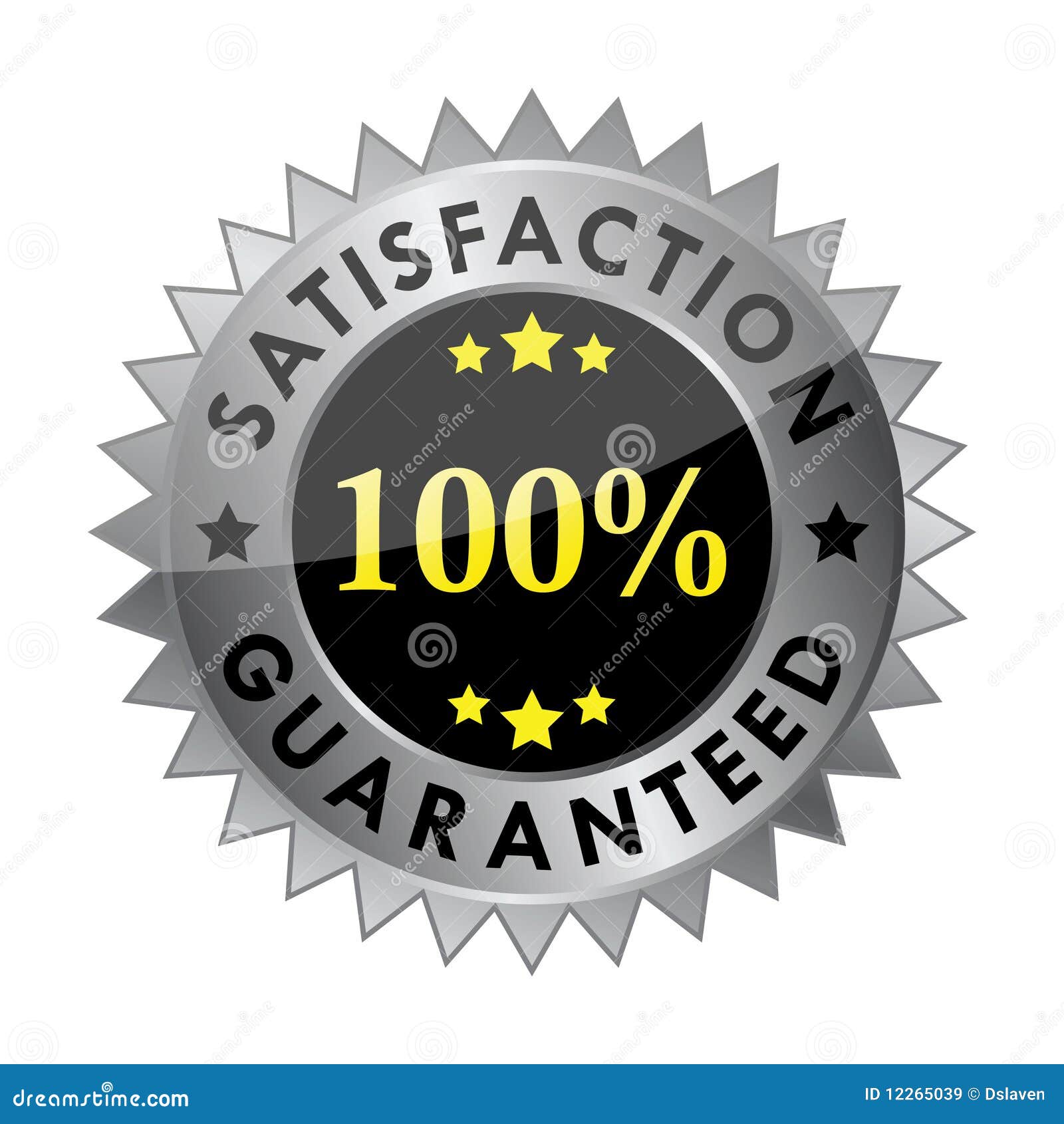 Satisfação 100% Garantida (vetor) Ilustração do Vetor - Ilustração de ...
