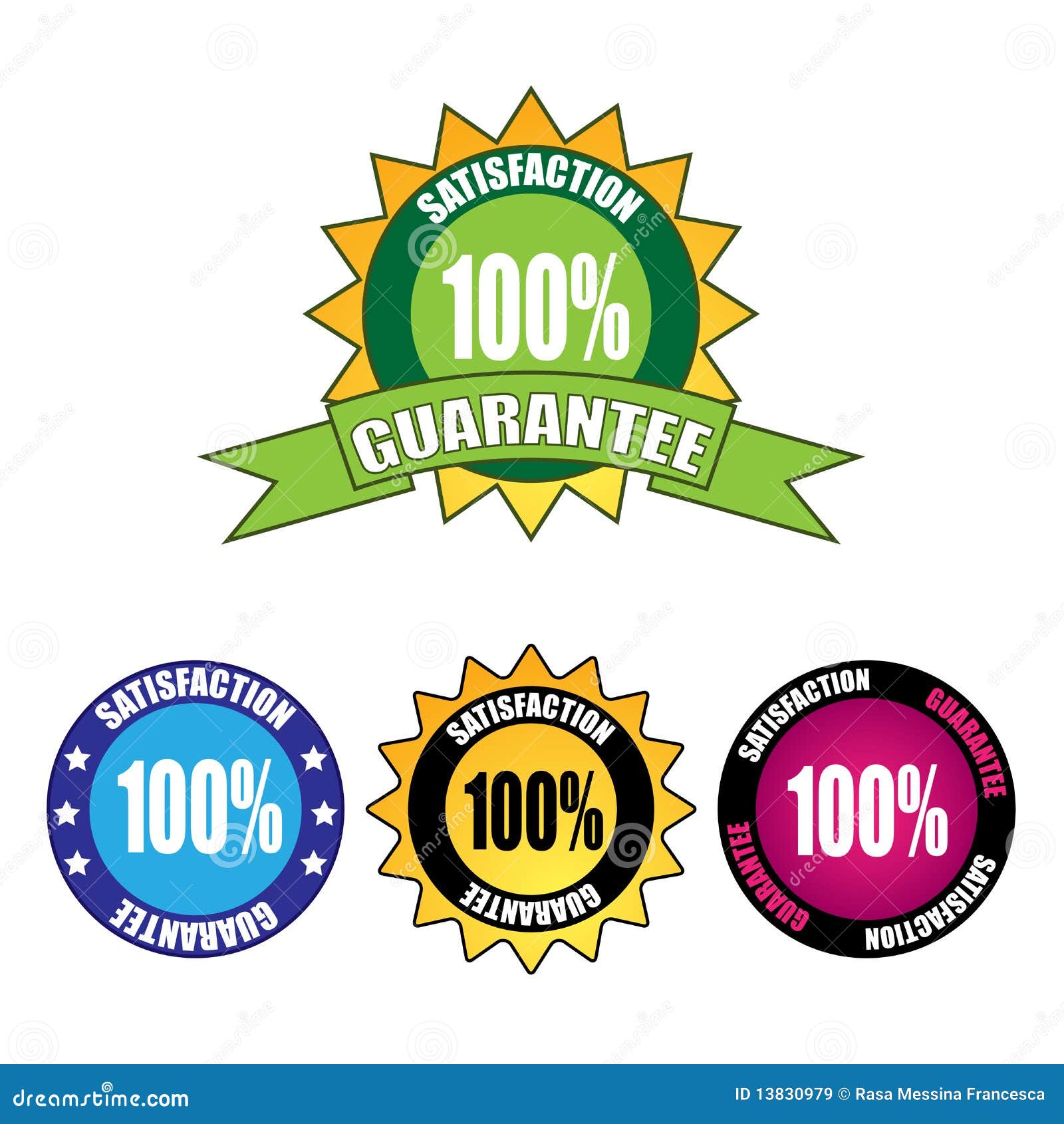 Satisfaction Guarantee Label Royalty-Free Cartoon | CartoonDealer.com ...